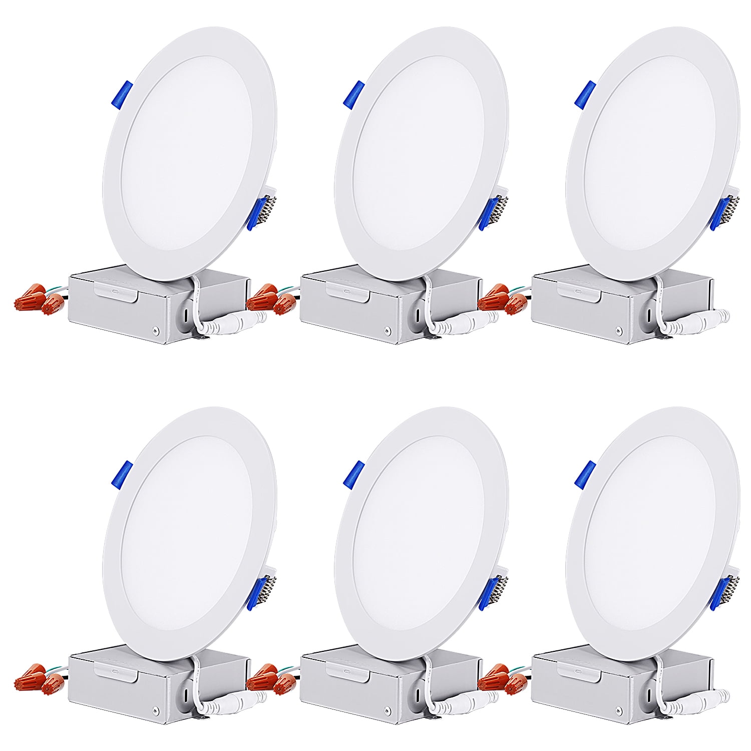 TORCHSTAR 4 Inch Slim LED Recessed Downlights with J-box, Dimmable ...