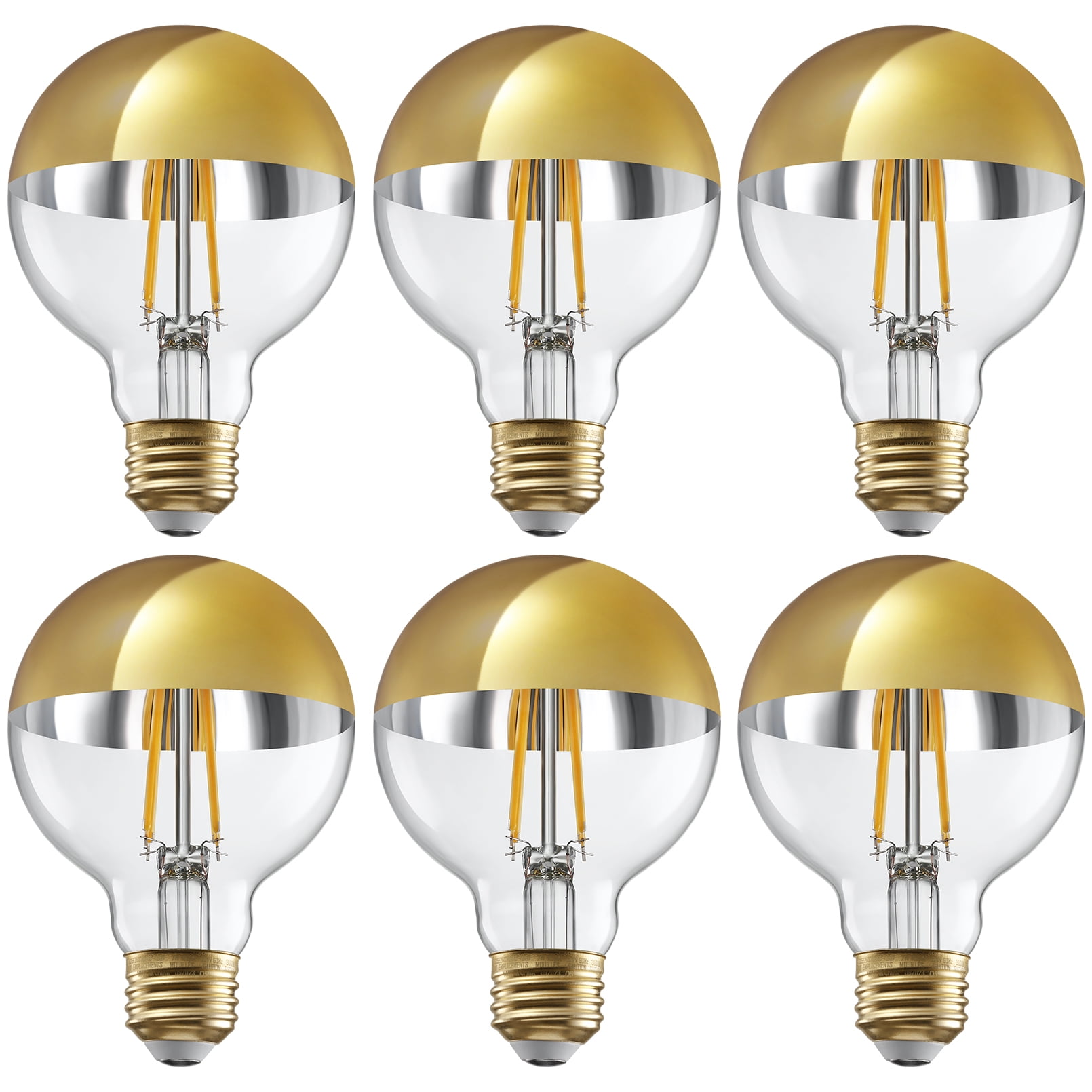 TORCHSTAR 6Pack LED G25 Globe Dimmable Light Bulb, 7W (75W Eqv.), Anti ...