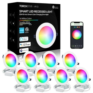 Globe Electric 50078 Wi-Fi Smart 4-Inch Color-Changing-RGB Tunable ...