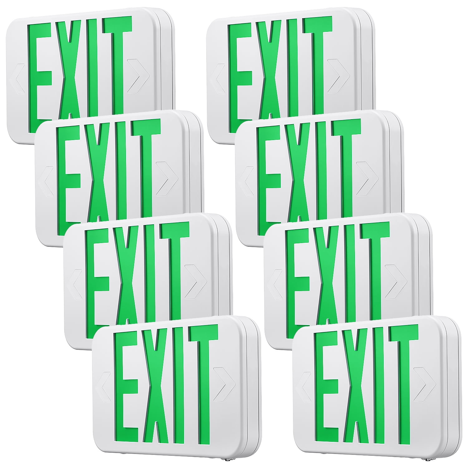 TORCHSTAR 8 Pack LED Exit Sign, Emergency Exit Light with Battery ...