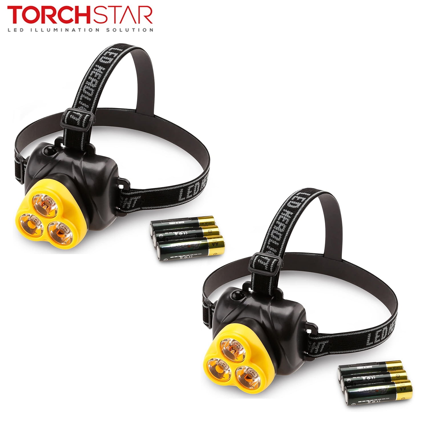 TorchStar Adjustable LED Headlamp, Bright Lightweight Headband Light ...