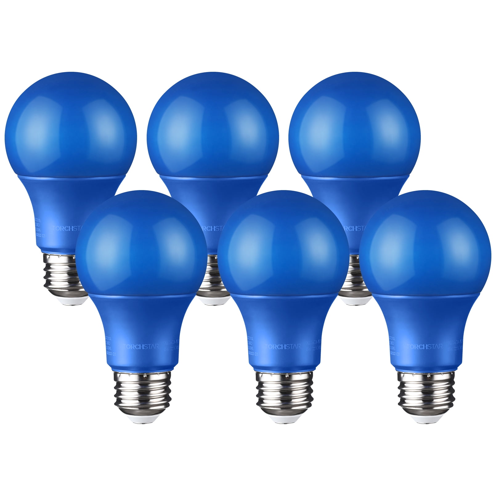 TORCHSTAR LED A19 Blue Light Bulbs, E26 Base Light Bulb, 8W 120V ...
