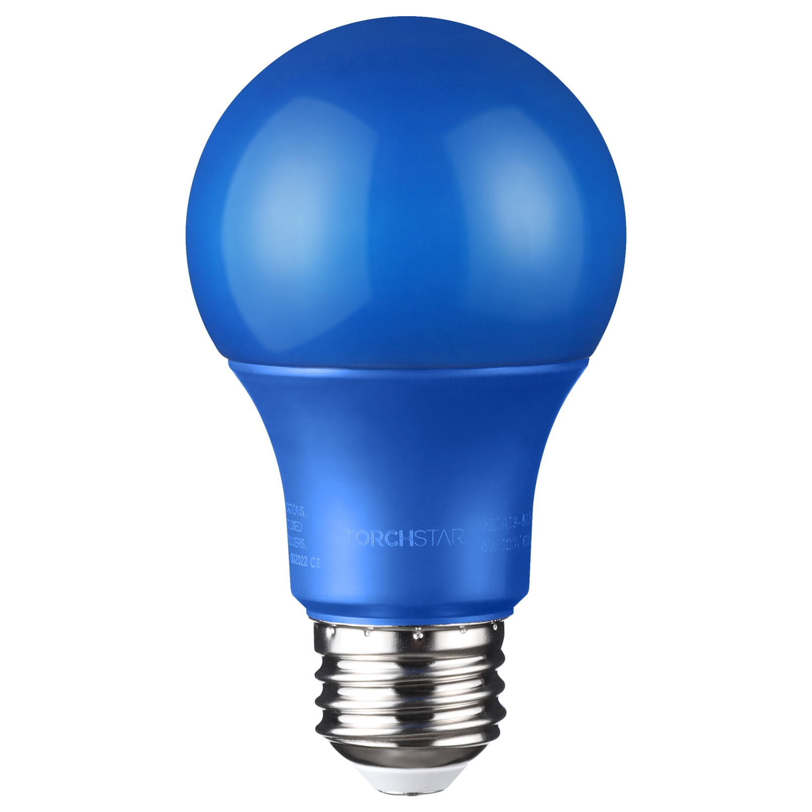 TORCHSTAR LED A19 Blue Light Bulbs, E26 Base Light Bulb, 8W 120V ...