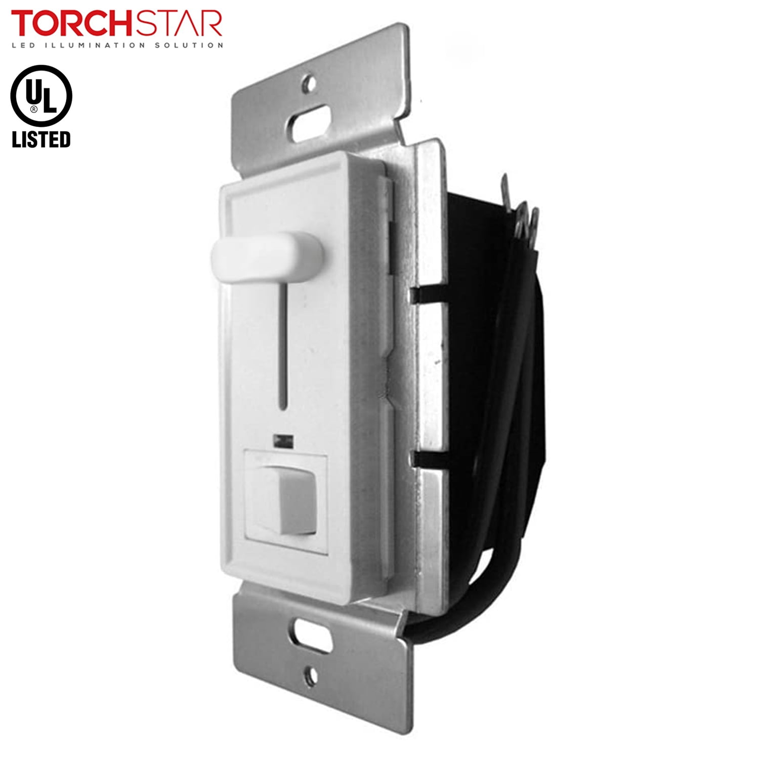 TorchStar Light Dimmer Switch, Single Pole, 600W, LED/CFL/Incandescent ...