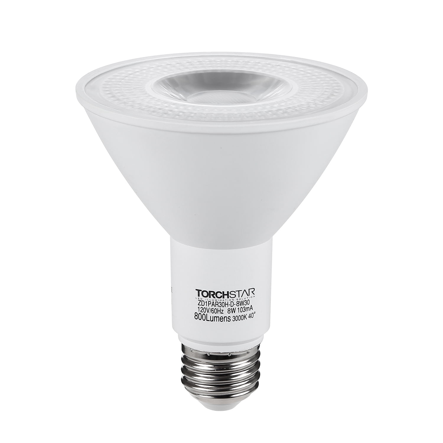 TORCHSTAR PAR30 LED Bulb CRI90+, Dimmable Spotlight Bulbs, 8W=75W ...