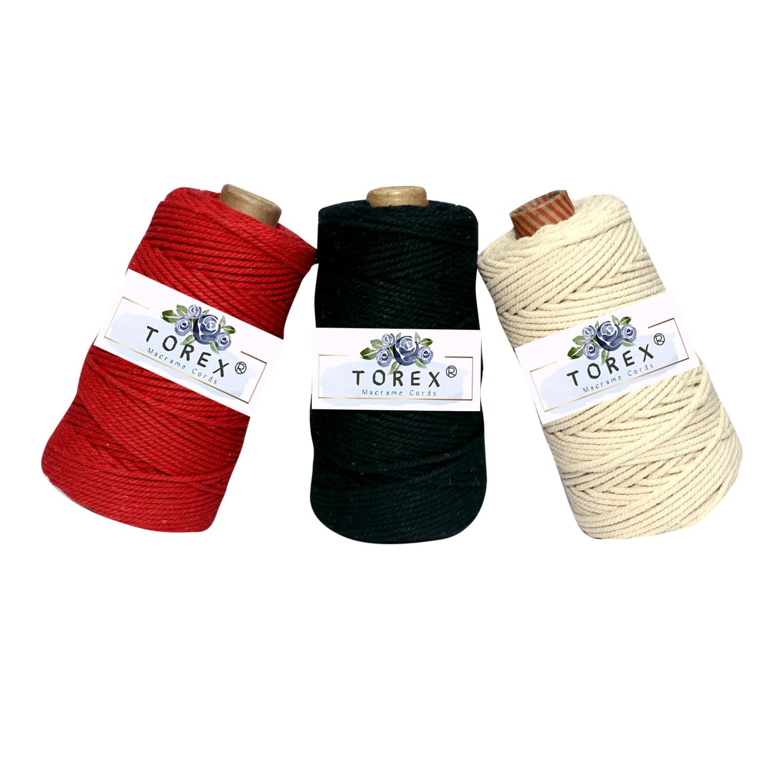 TOREX Macrame Cords Npal Thread 3mm Single Strand Each Cone 150Meters ...