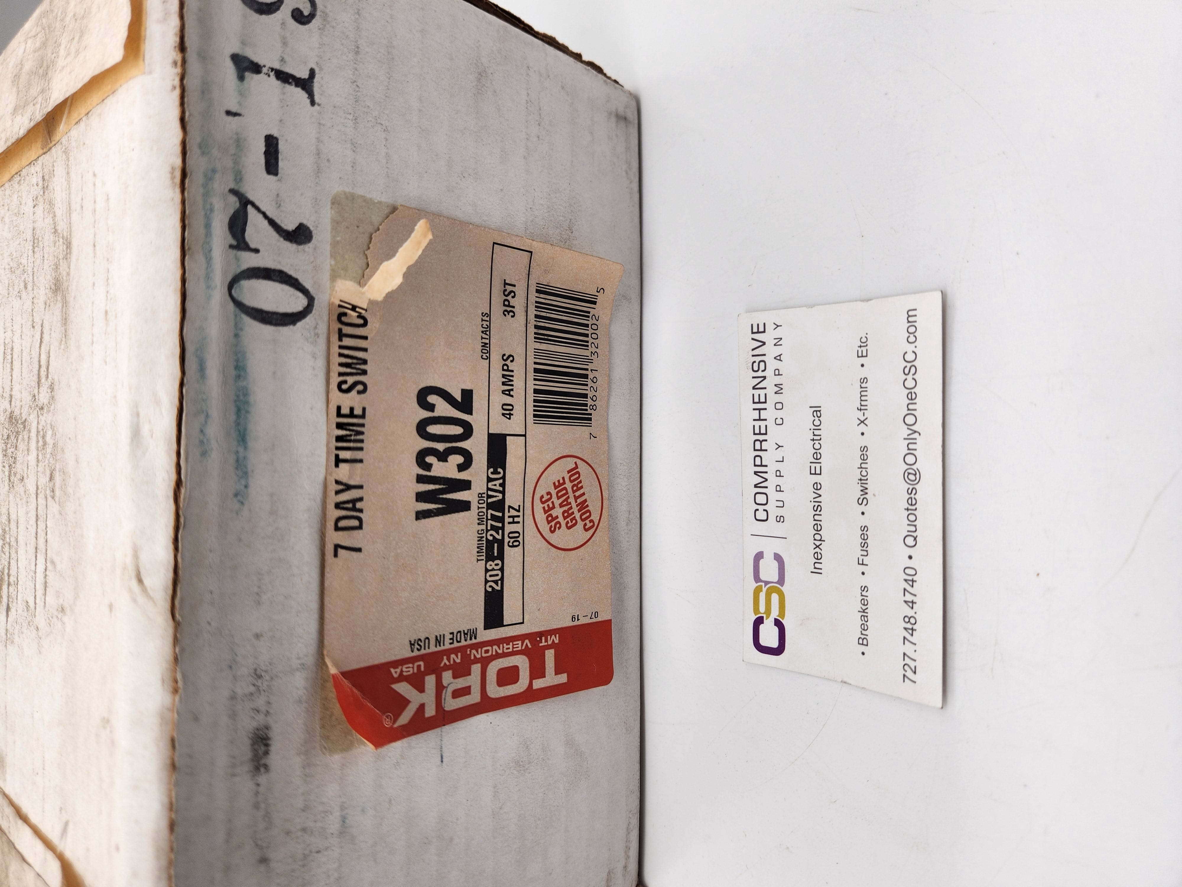 TORK 40A AMP 208-277VAC 3PST 7-DAY MECHANICAL TIME SWITCH - W302 - NIB ...