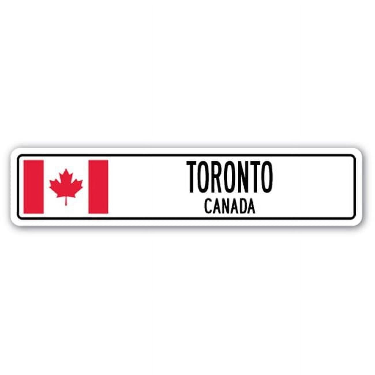 TORONTO CANADA Street Sign Canadian flag city country road wall gift ...