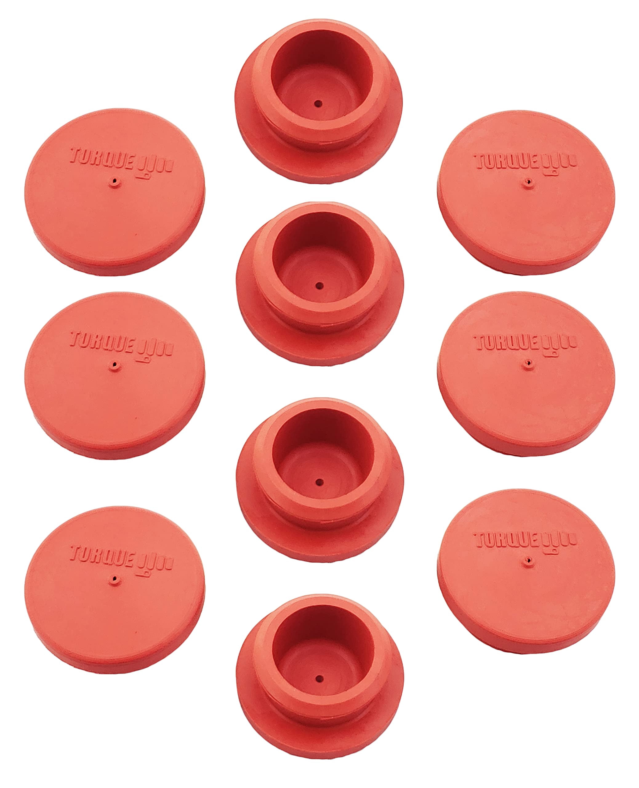 TORQUE 10 PCS Hubcap Rubber Plugs 1-1/8" Vented Wheel Fit for Trailer ...