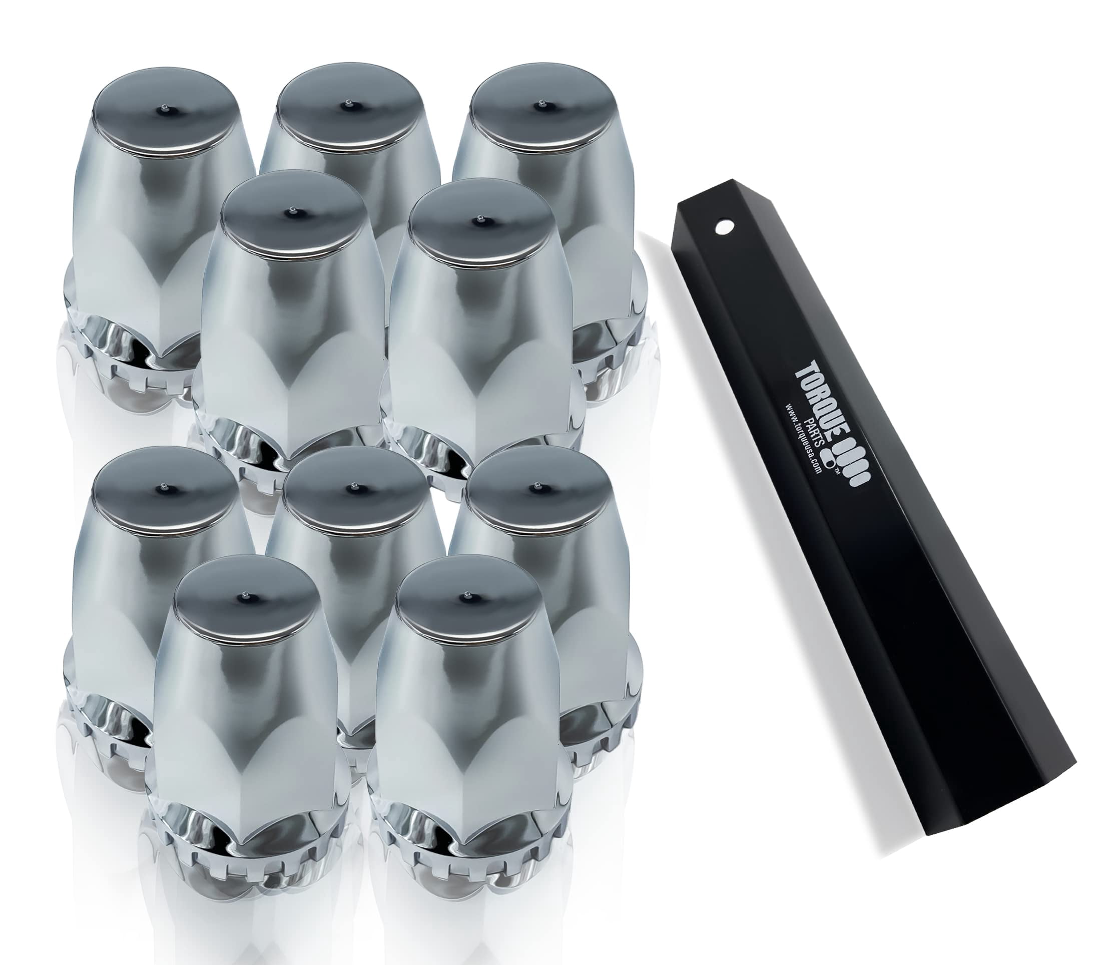 TORQUE 10 pcs of 33mm Chrome Standart Screw-on Lug Nut Covers with ...