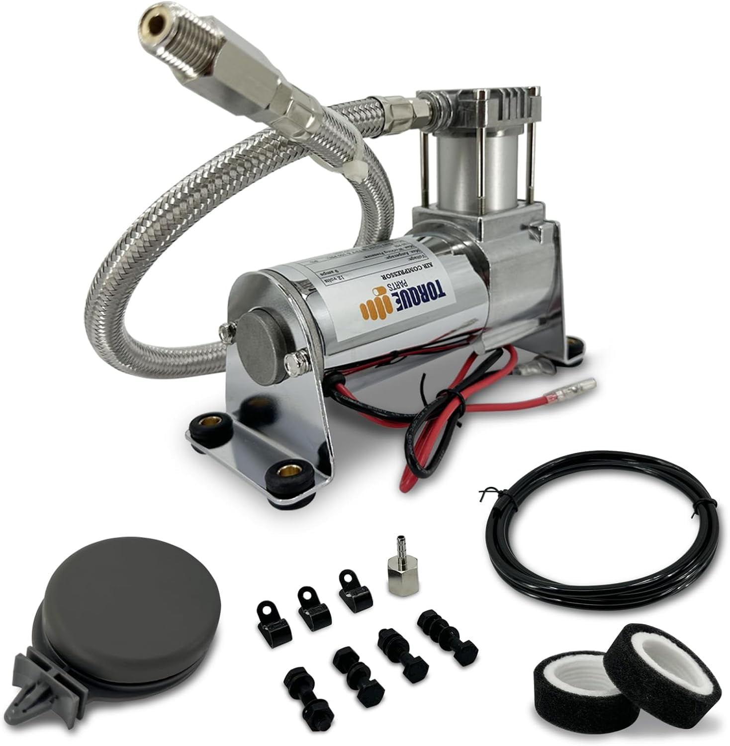 TORQUE 12V Heavy Duty 444c Air Compressor Kit - 120 PSI, Portable ...