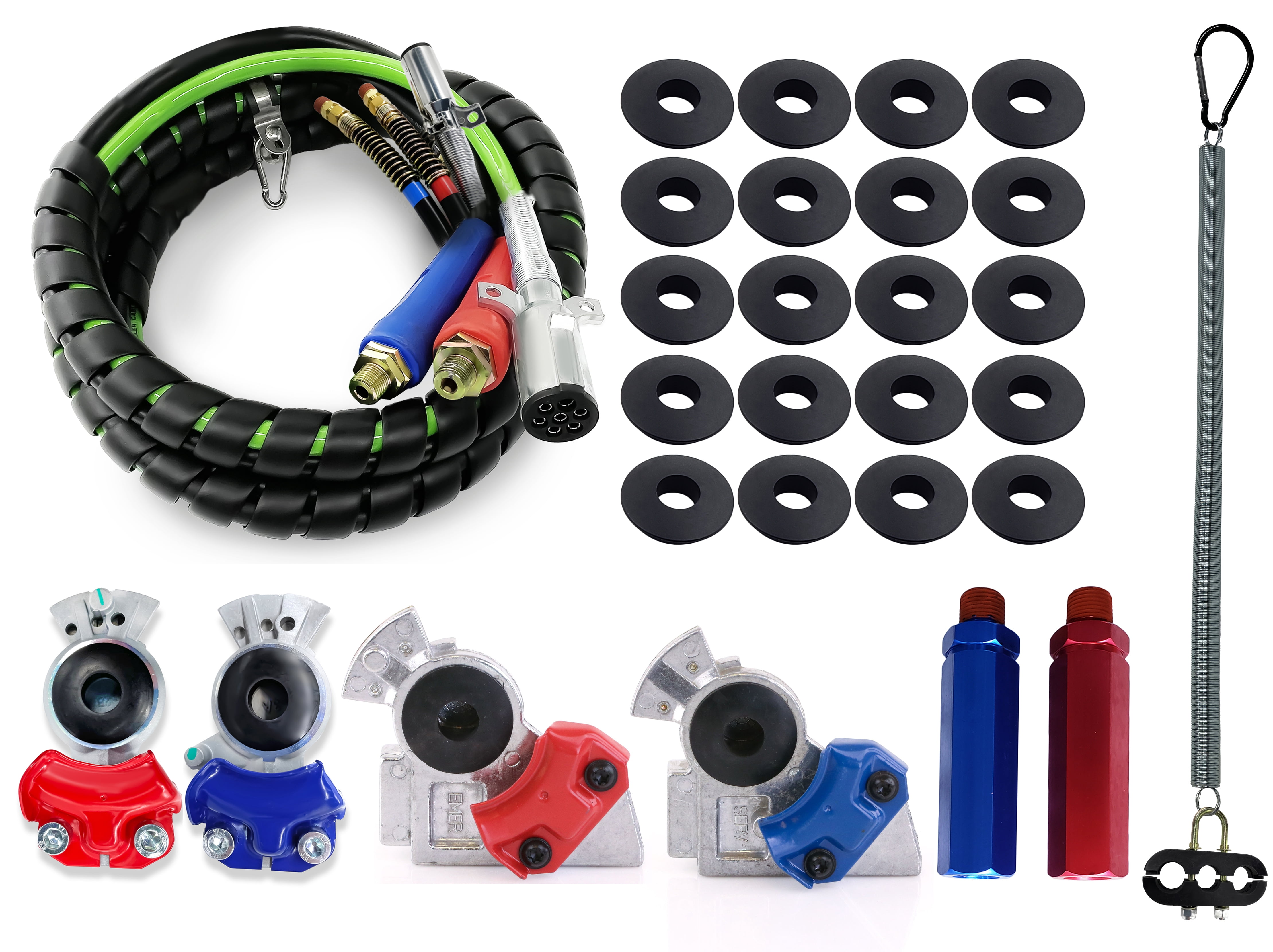 TORQUE 15ft Semi Truck Air Hose Airline with Gladhands and Glad Hand ...