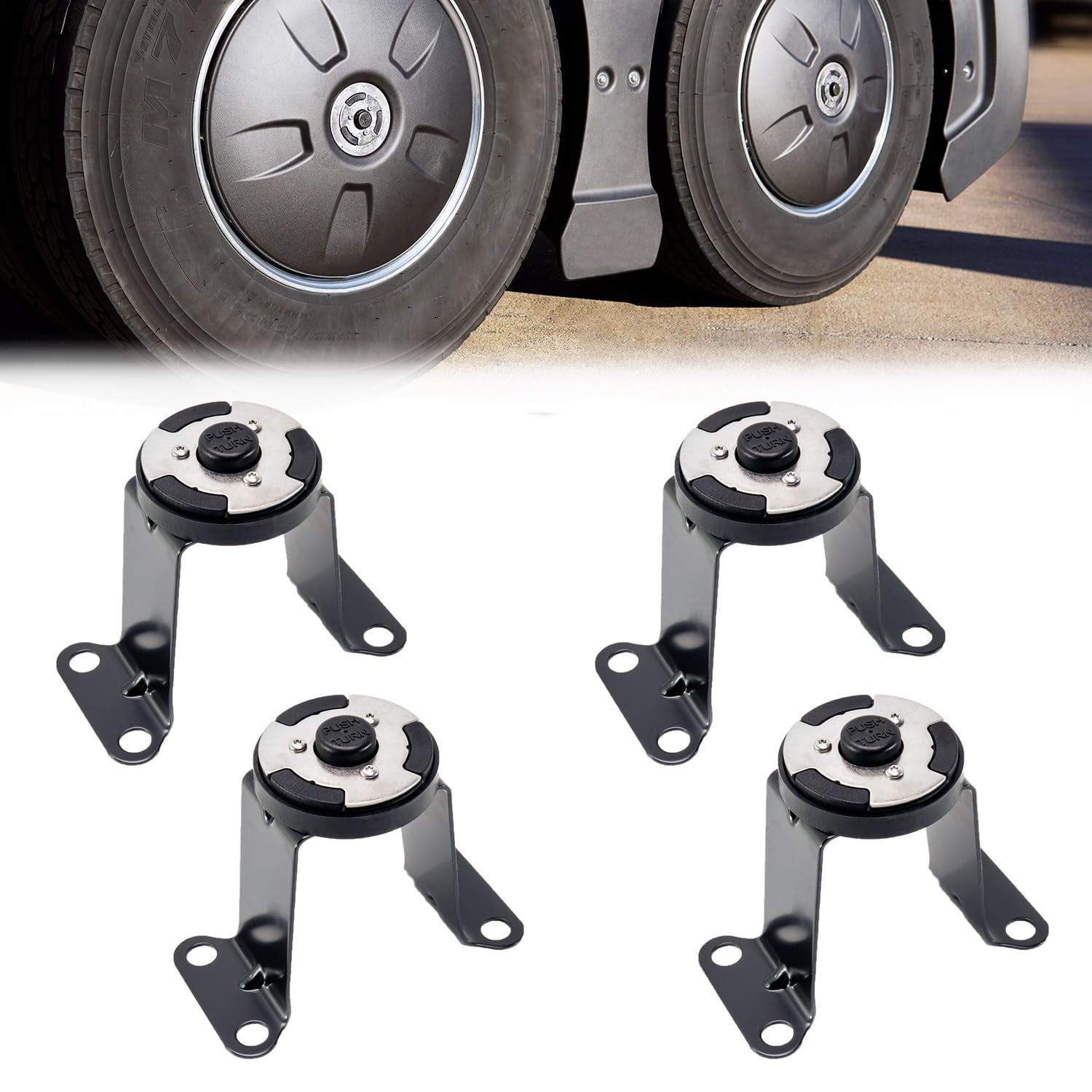 TORQUE 4 Pack Latches & Brackets of 22.5" Aerodynamic Aero Wheel Covers ...