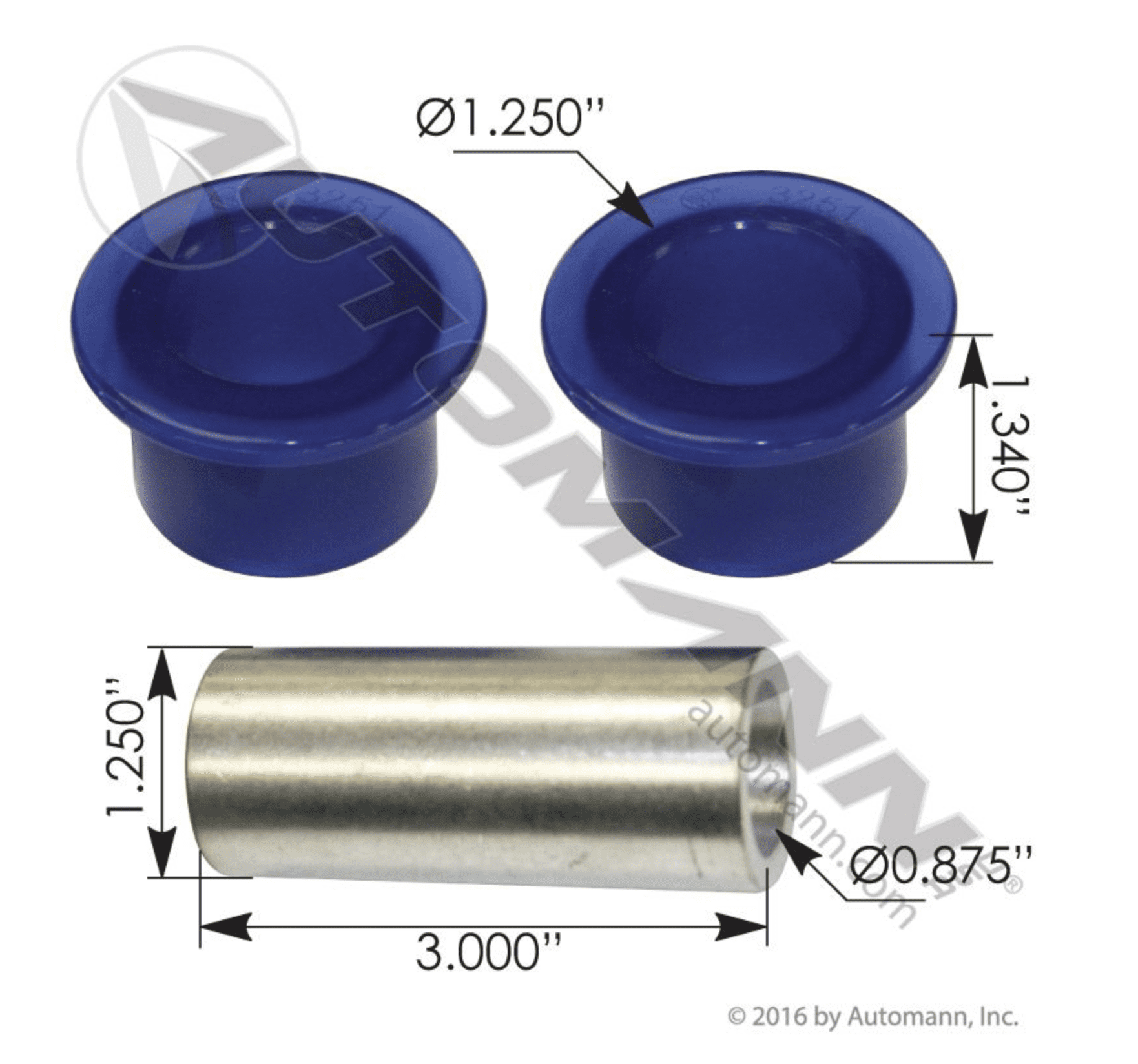 TORQUE ARM KIT POLY REYCO TRK6004SUB (TRK3251 Torque Rod Bushing Kit ...