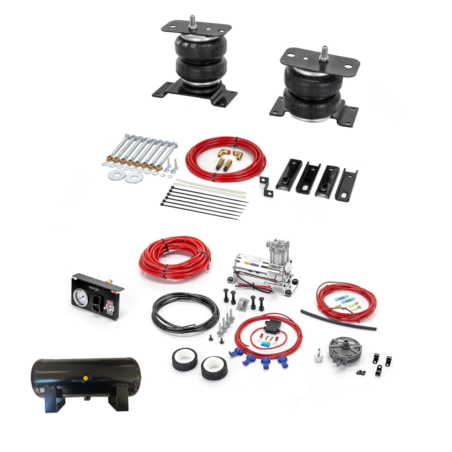 TORQUE Airbag Air Bag Suspension Kit with Onboard Air Compressor Kit ...