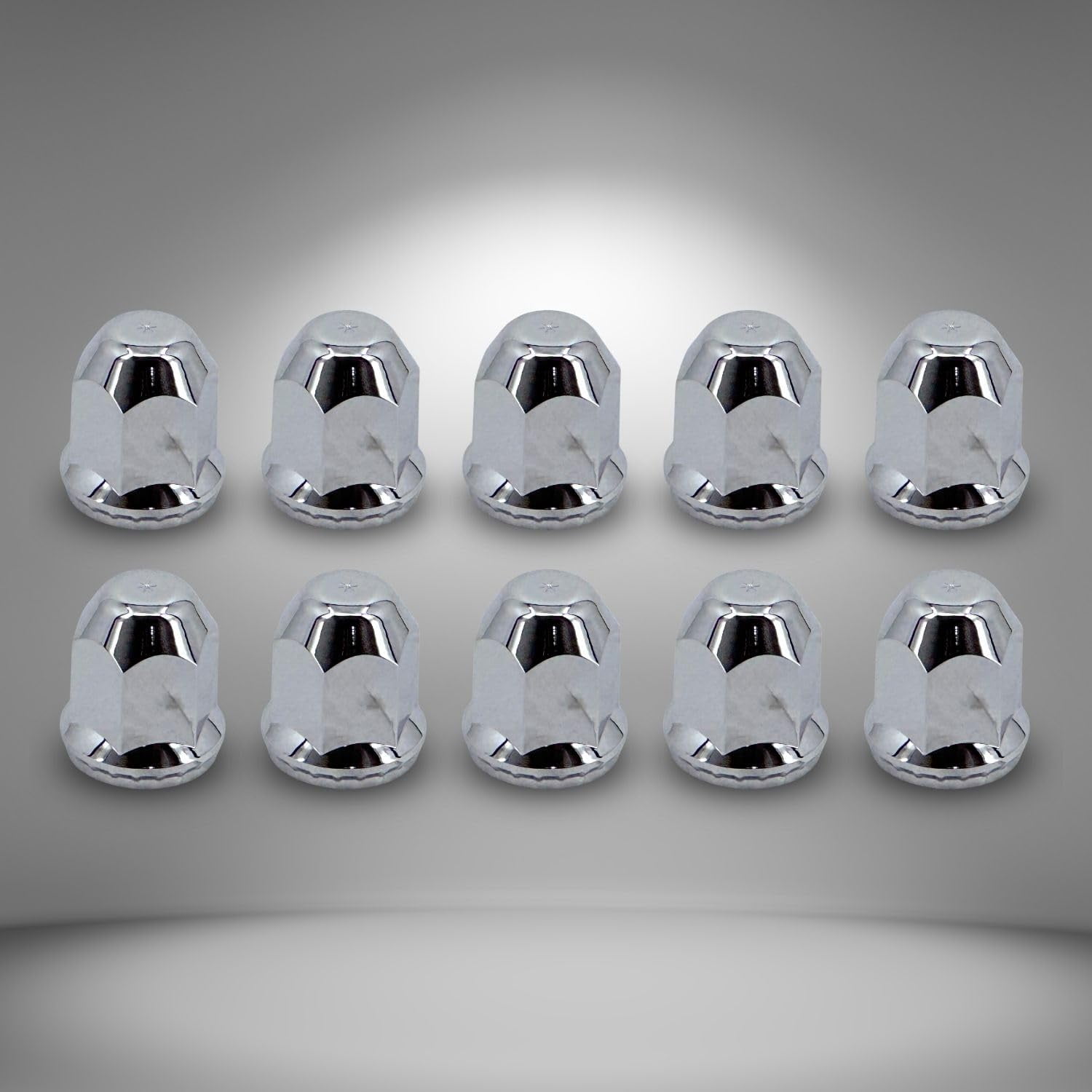 TORQUE Luxury 2 Set of 33mm Chrome Standart Screw-on Lug Nut Covers for ...