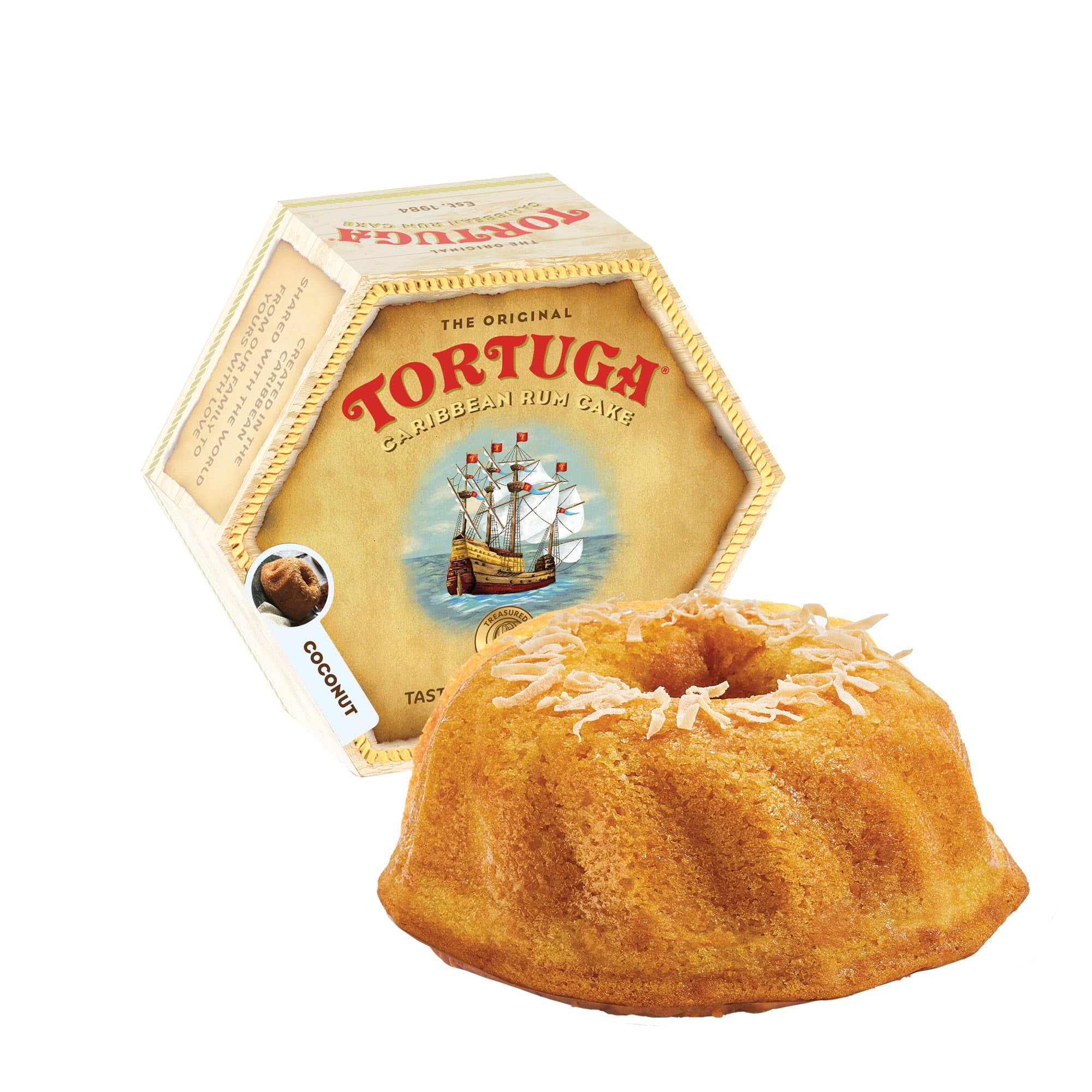 TORTUGA Caribbean Coconut Rum SBF3 Cake - 16 oz Rum Cake - The Perfect ...
