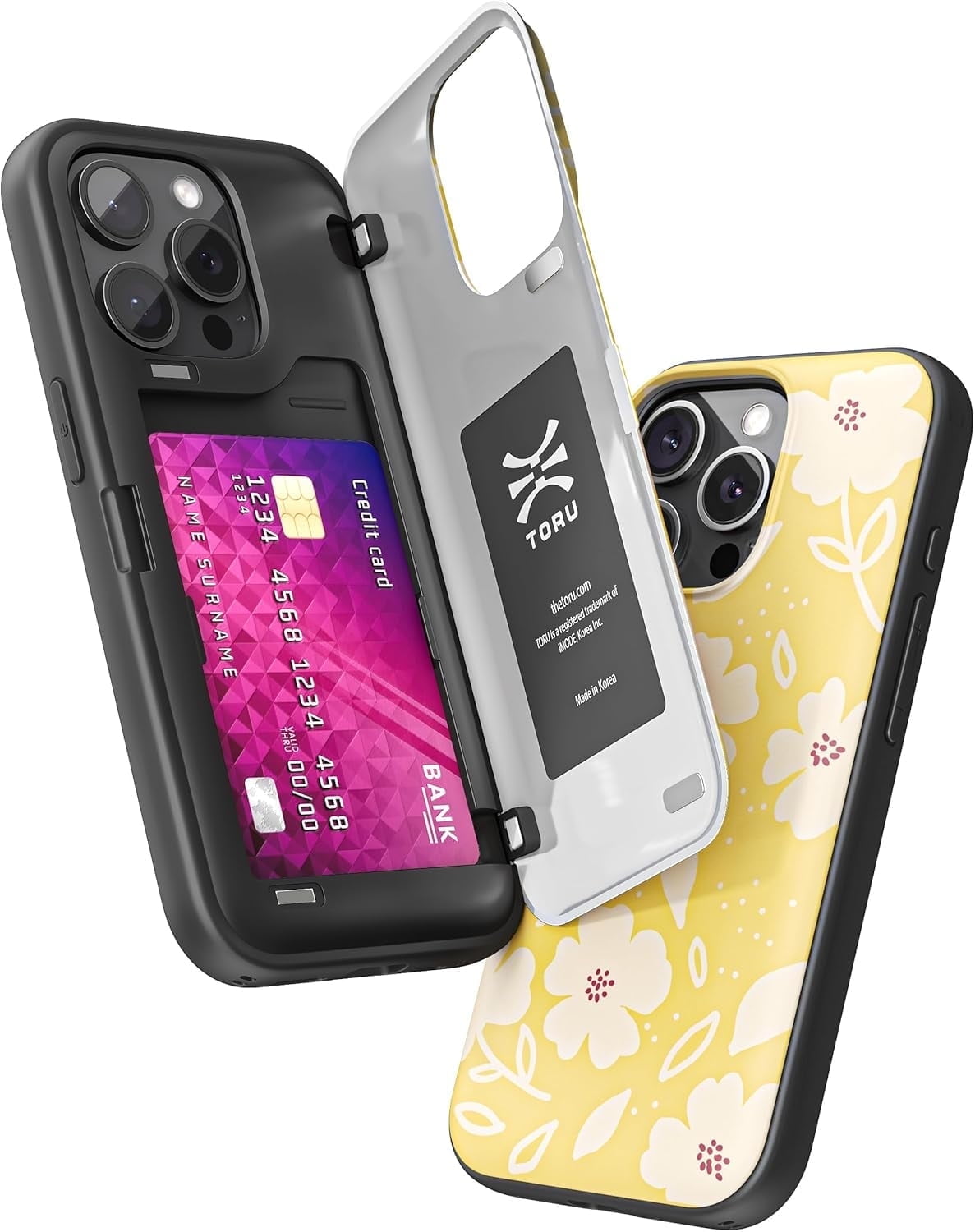 TORU CX HYBRID for iPhone 15 Pro Wallet Case | Dual Layer Slim ...