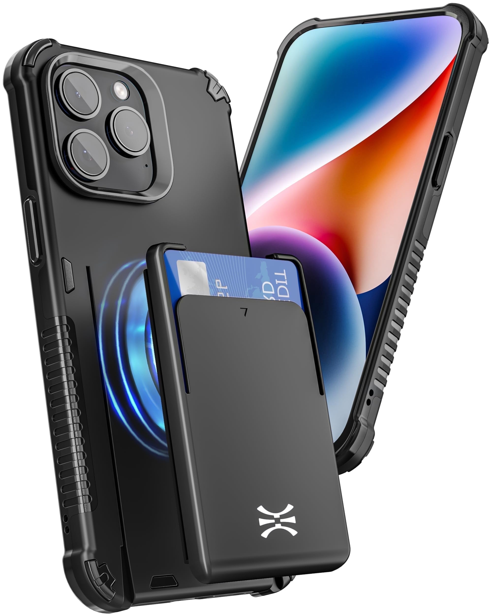 TORU MX PRO for iPhone 14 Pro Slim Hard Wallet Case | Dual Layer ...