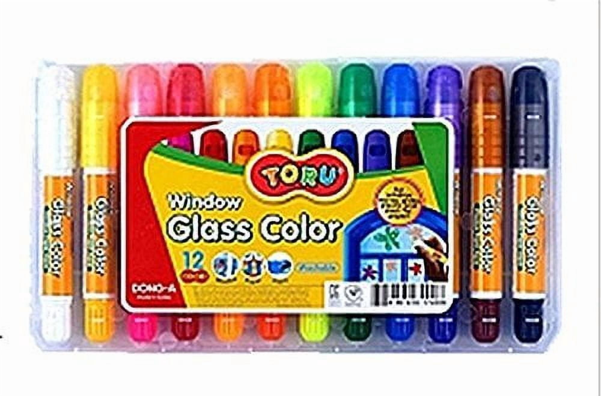 TORU Window Glass Non-Toxic Color Crayon (12 Count) - Walmart.com