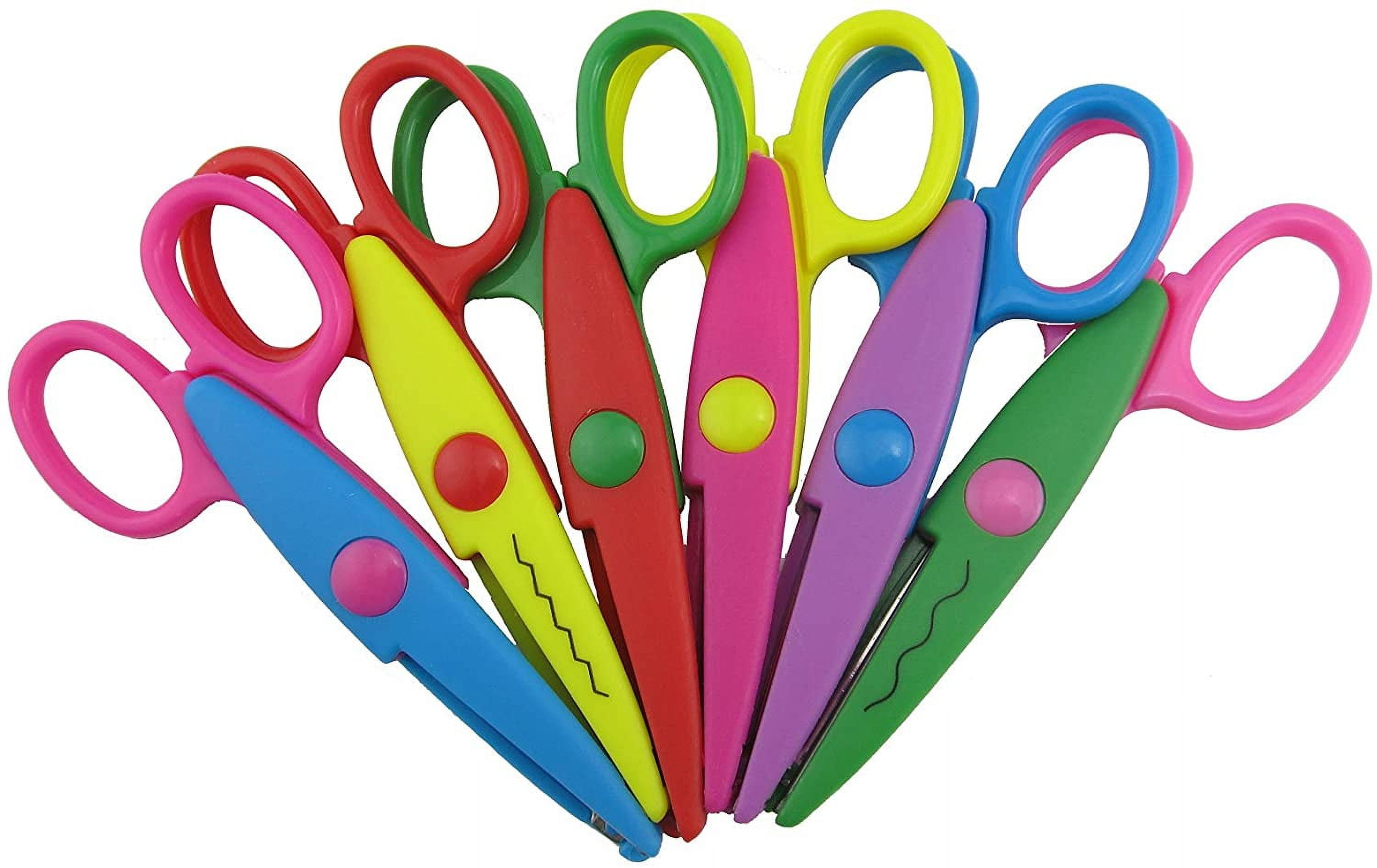GIXUSIL Craft Scissors Decorative Edge, 6 Pack, Craft Scissors, Zig Zag ...
