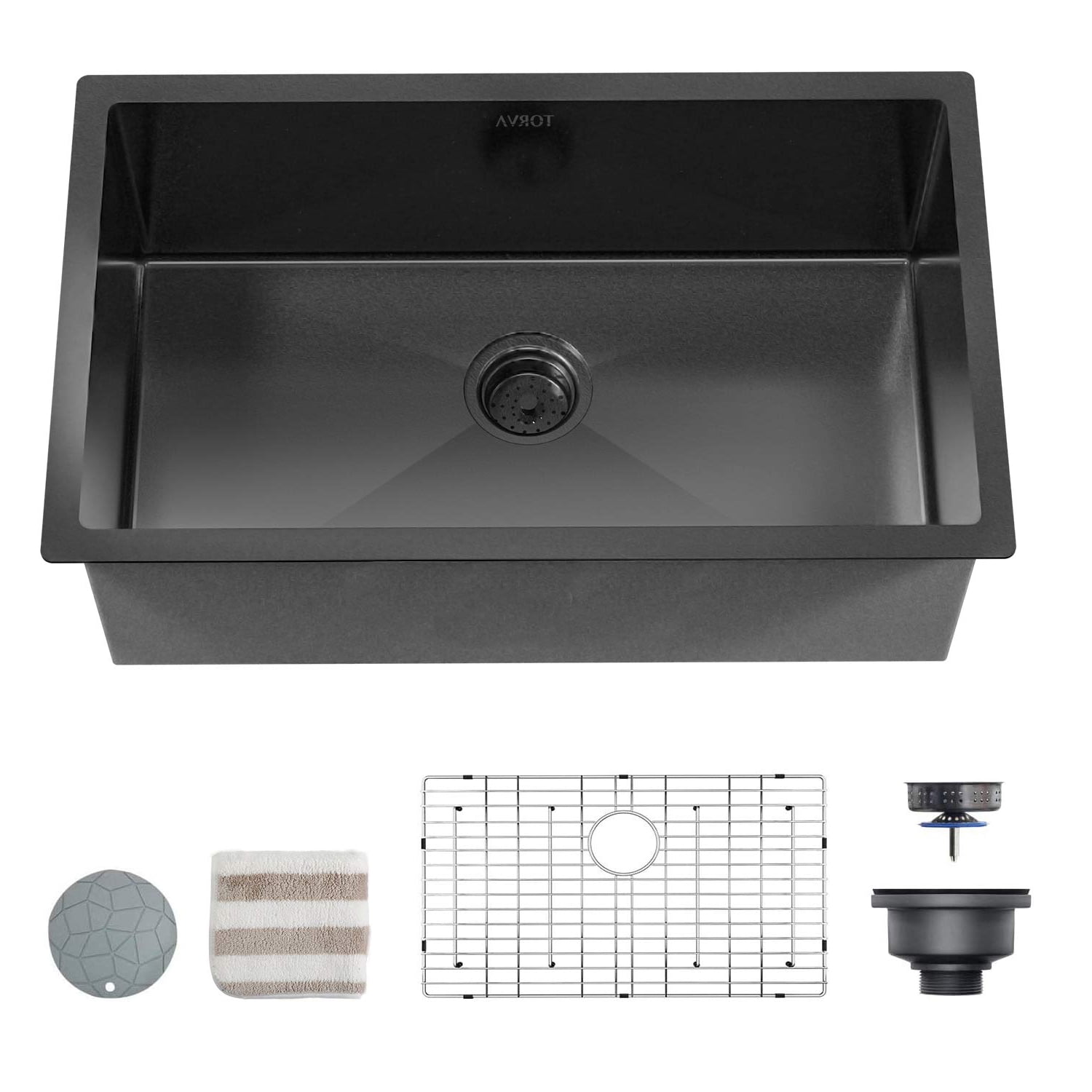 TORVA 32”x19”x10” Undermount Kitchen Sink Nano Coating 16 Gauge RV Wet ...