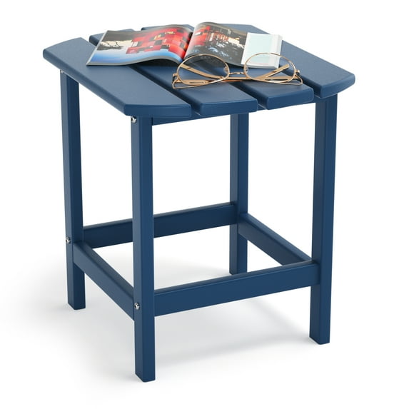 TORVA Adirondack Outdoor Garden Side Table, HDPE Recycled Plastic End ...