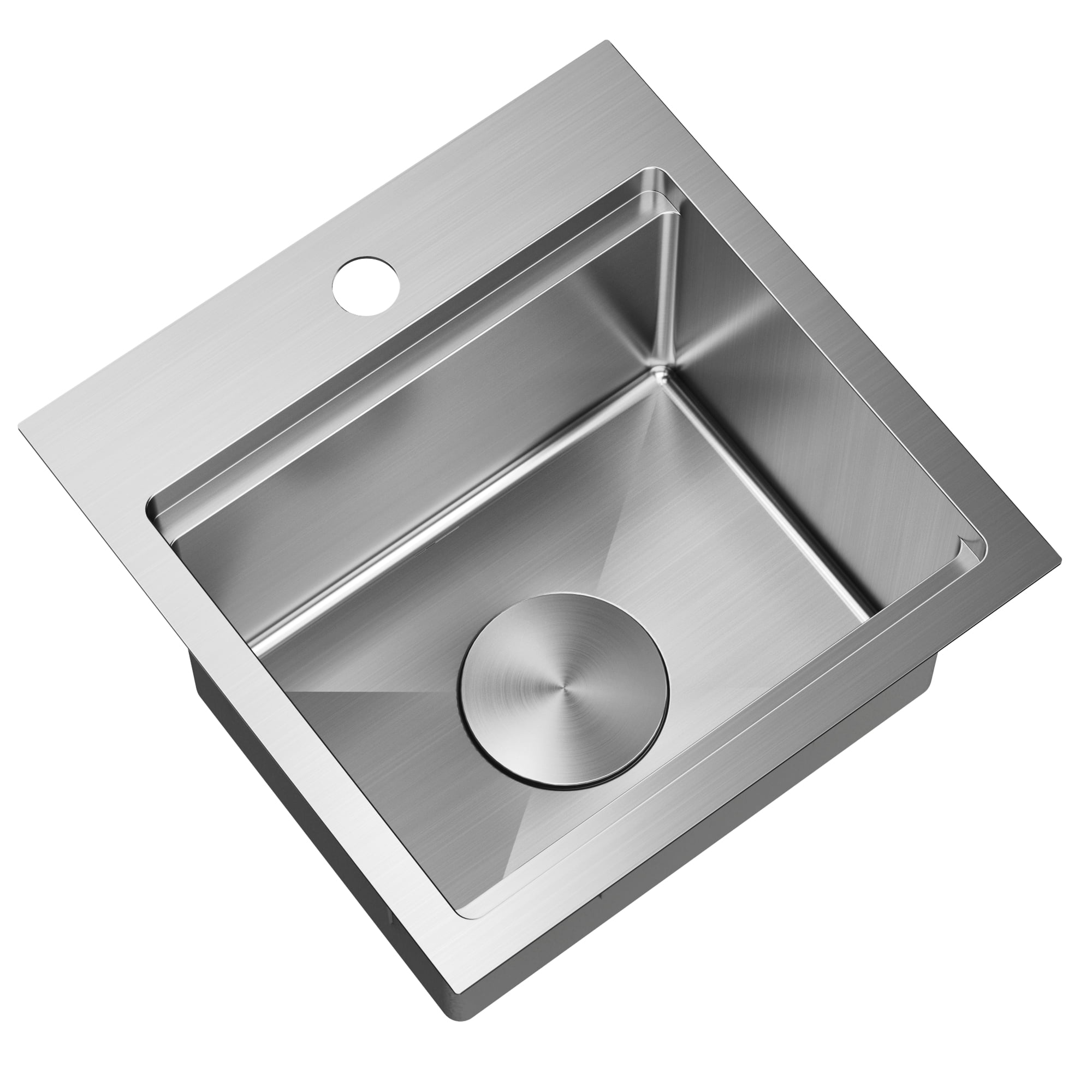 TORVA Drop-in Bar Sink, 15x15 inch RV Kitchen Sink,16 Gauge Stainless ...