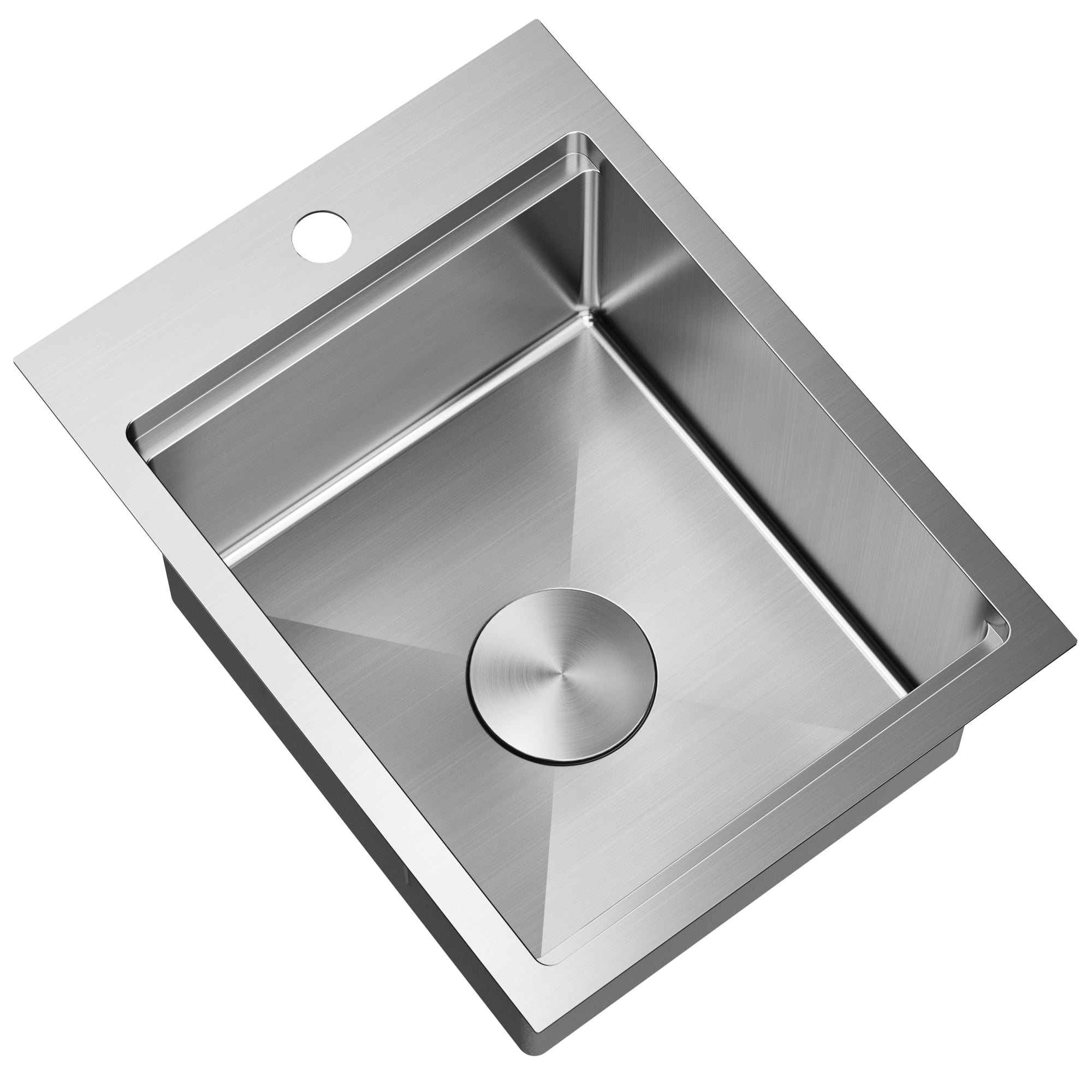 TORVA Drop-in Bar Sink, 15x20 inch RV Kitchen Sink,16 Gauge Stainless Steel Topmount Single Bowl ...