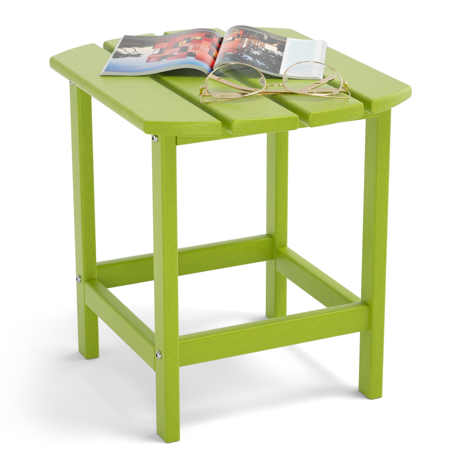 TORVA Patio Side Table, Outdoor End Tables All-Weather Resistant HDPE ...