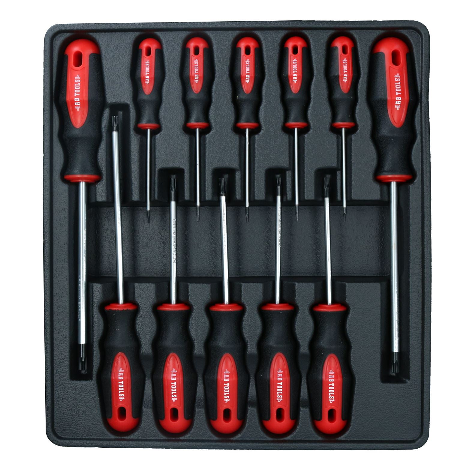 TORX / Star screwdriver set 12pc T6 - T45 with cushioned grip by AB ...