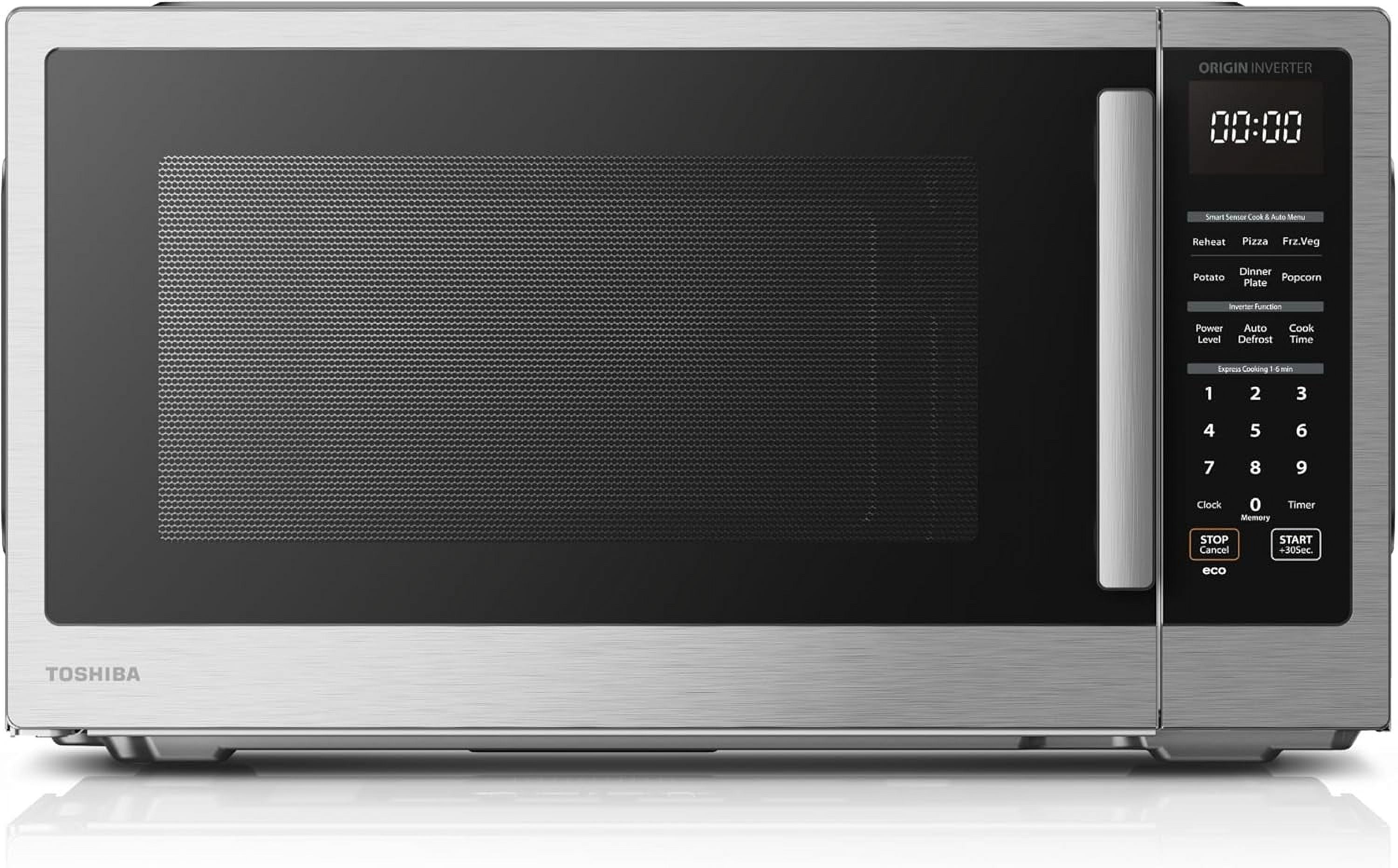 TOSHIBA 2.2 Cu Ft Countertop Microwave Oven, Sensor Cook, 6 Auto Menus ...