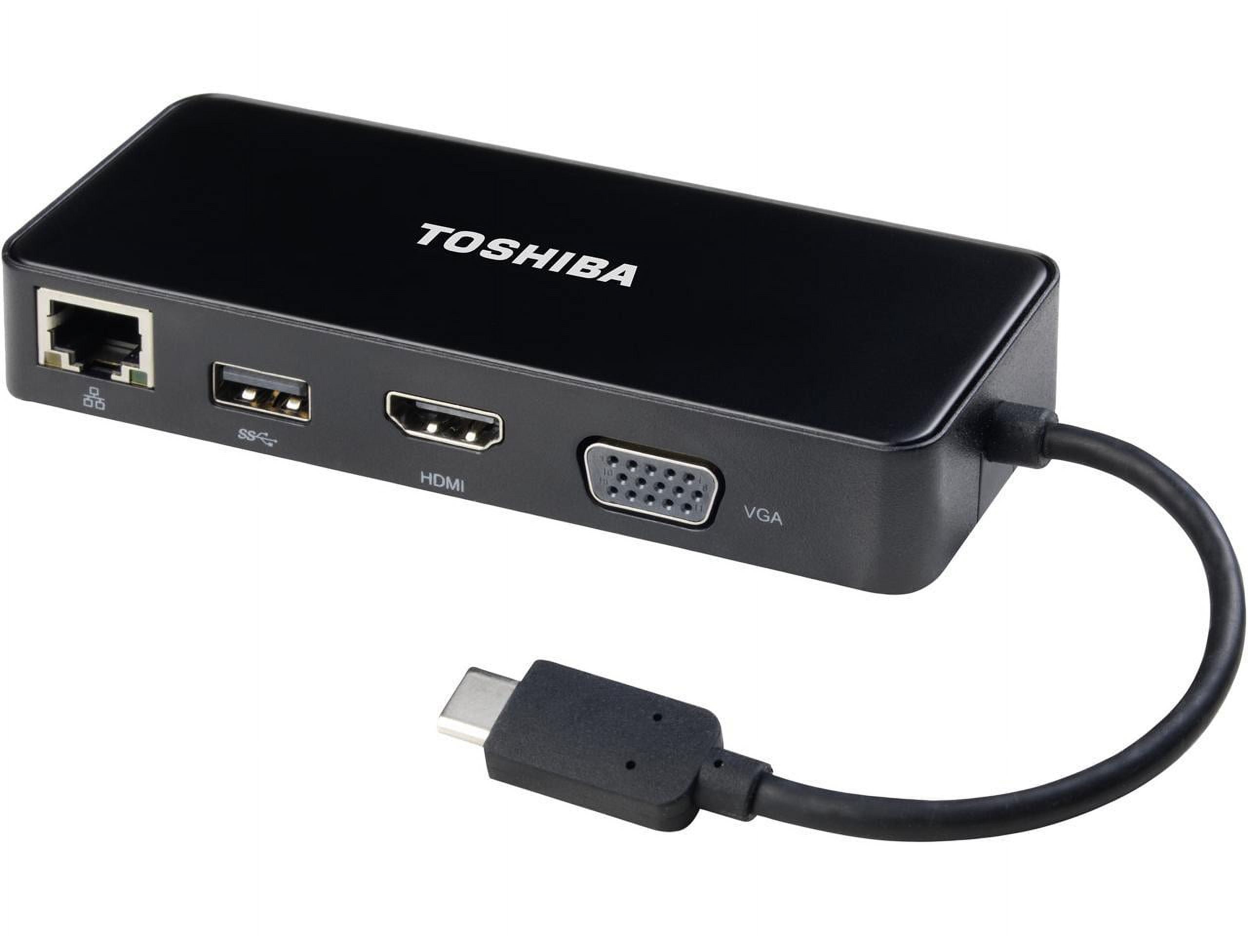 TOSHIBA Black PS0001UA1PRP dynabook USB-C to HDMI/VGA Travel Adapter ...