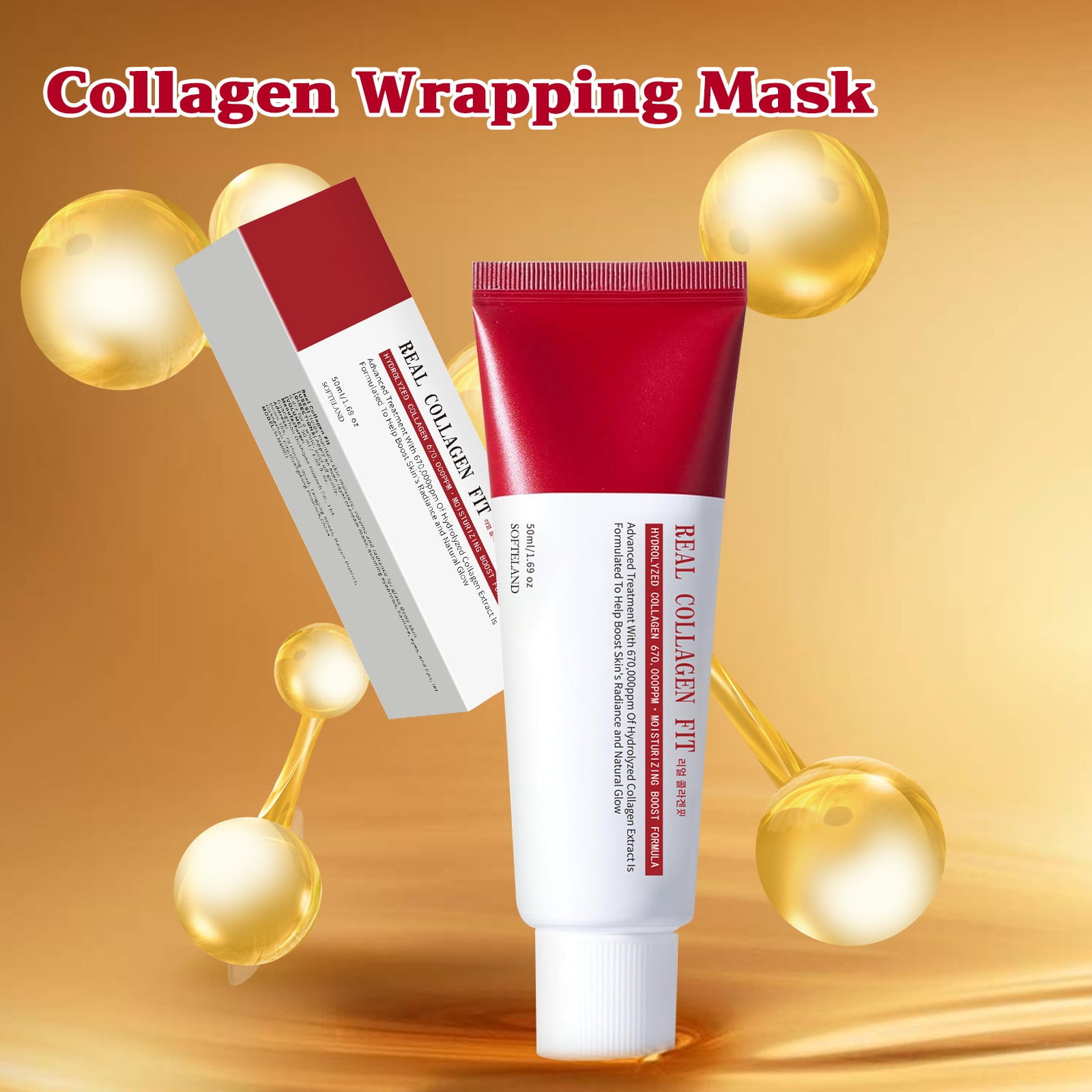 TOSOWOONG Real Collagen Fit, Hydrolyzed Collagen Wrapping Mask, Peel ...