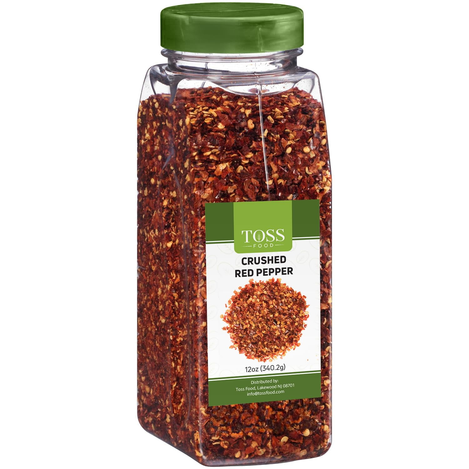 TOSS Crushed Red Pepper CCF19 Flakes, Red Chili Flakes Bulk Spice 12 OZ ...