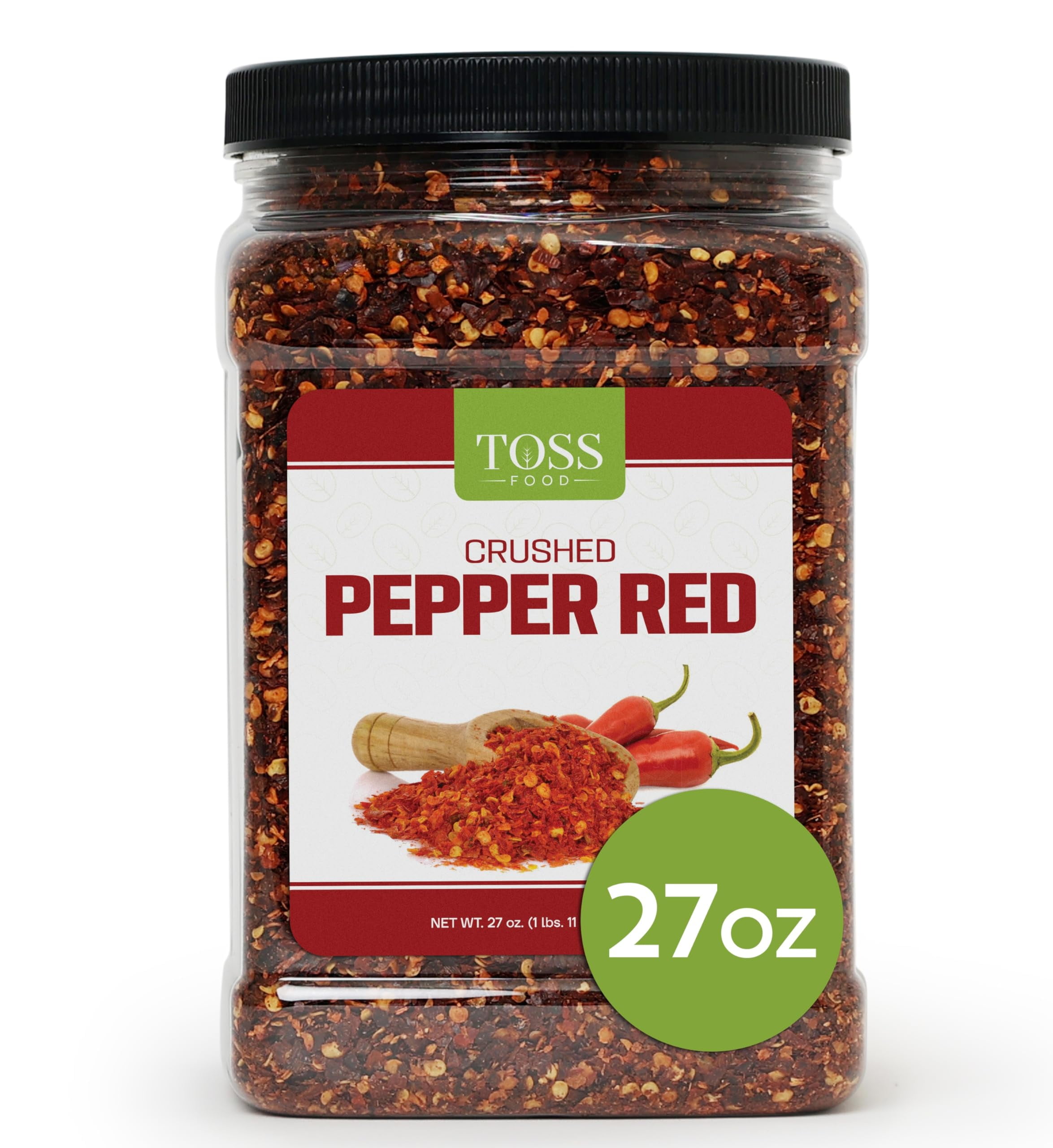 TOSS Crushed Red Pepper YYF14 Flakes, Red Chili Flakes Bulk Spice 27 OZ ...
