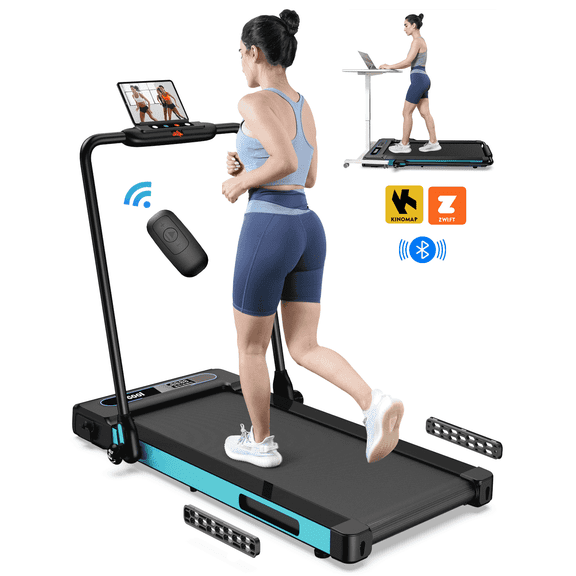 Walking Pad with Handle Bar, 3 in 1 Under Desk Treadmills with Control ...