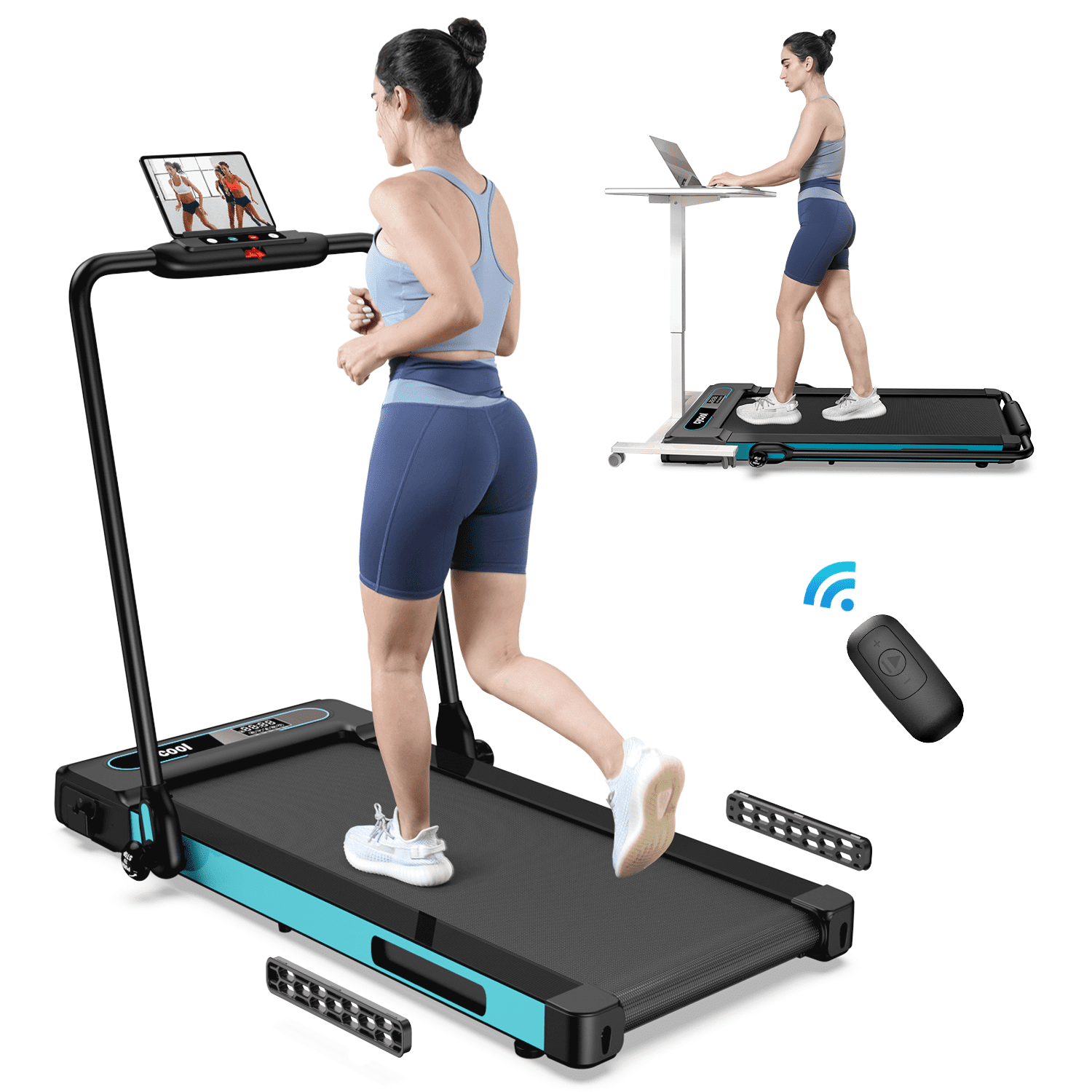 Folding Treadmill Electric Motorized Running Machine w/ APP & MP3 ...