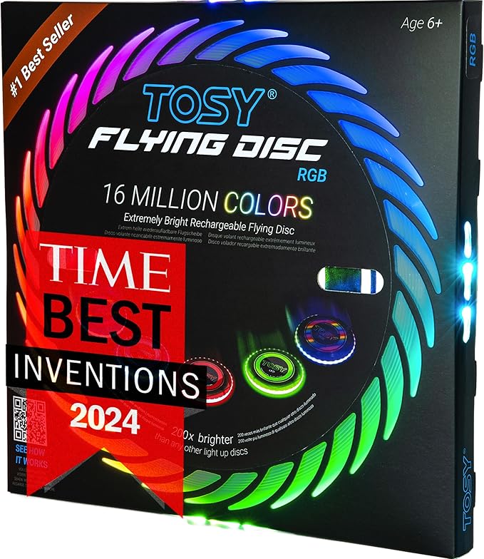 TOSY Flying Disc - 16 Million Colors RGB or 36 LEDs Extremely Bright ...