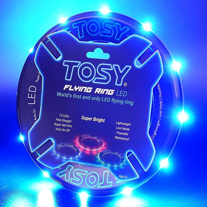 TOSY Flying Ring, RGB or 12 LED Lighted Disc, Glow in the Dark ...