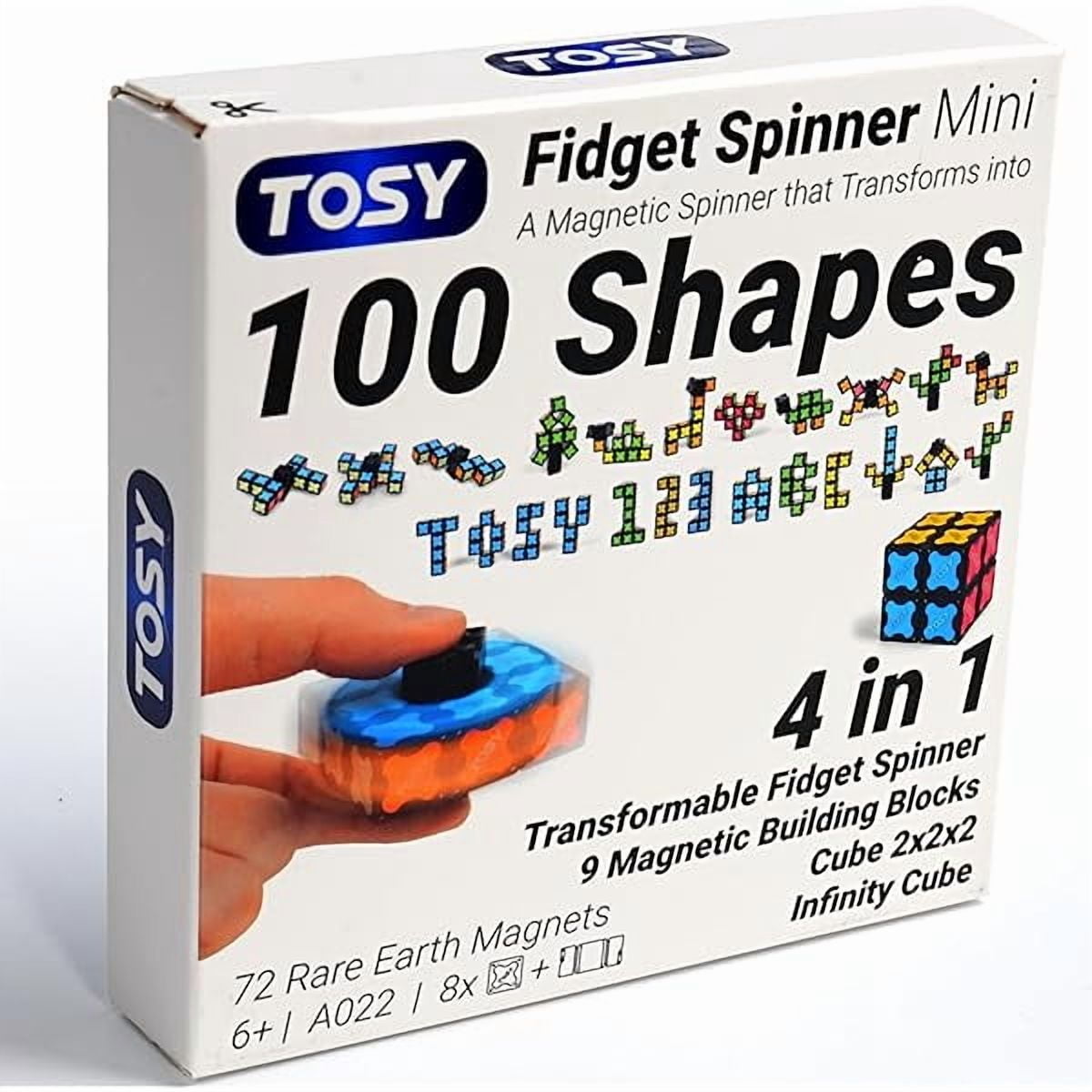 TOSY Magnet Fidget Spinner Mini - 8 Blocks, 3 in 1 Toy: Transformable ...