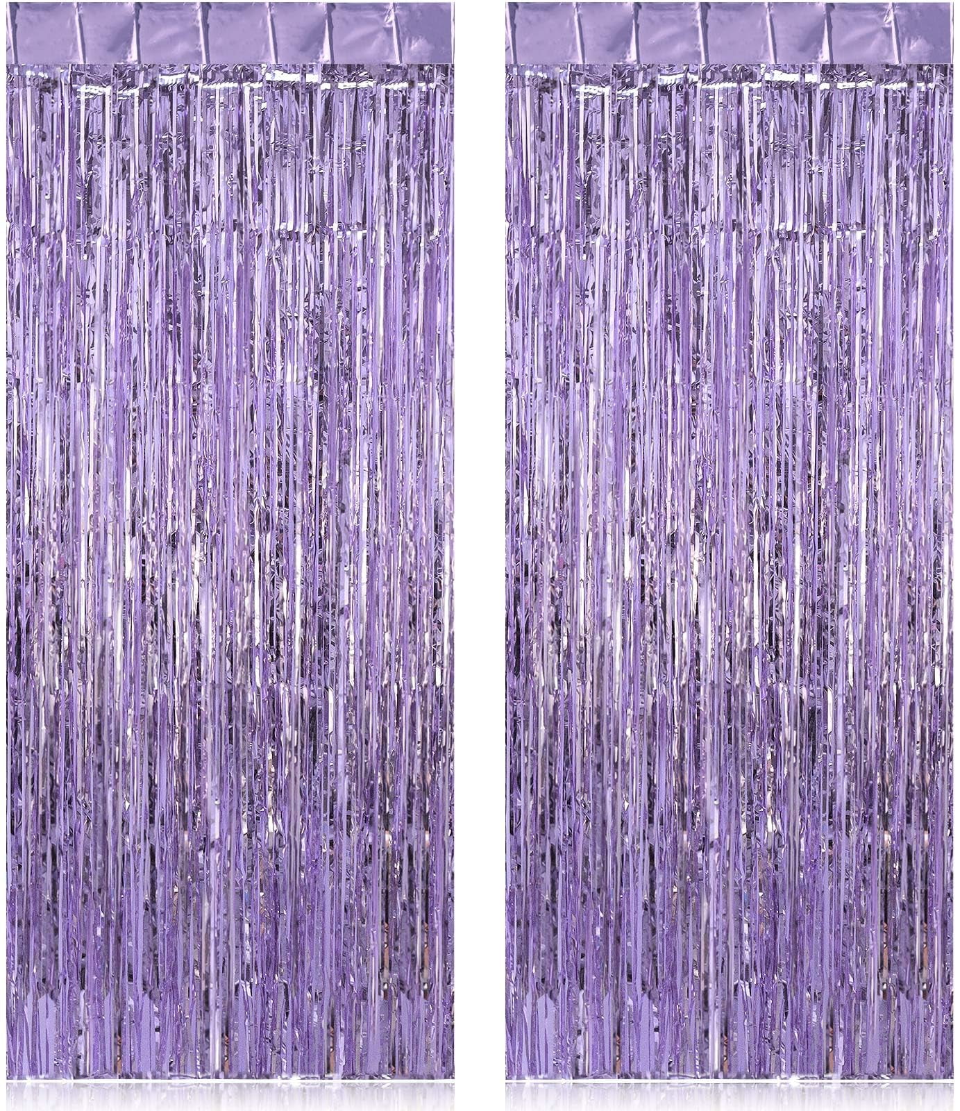 TOTAFAM 2 Pack Fringe Curtains Backdrops, Foil Fringe Door Streamers ...