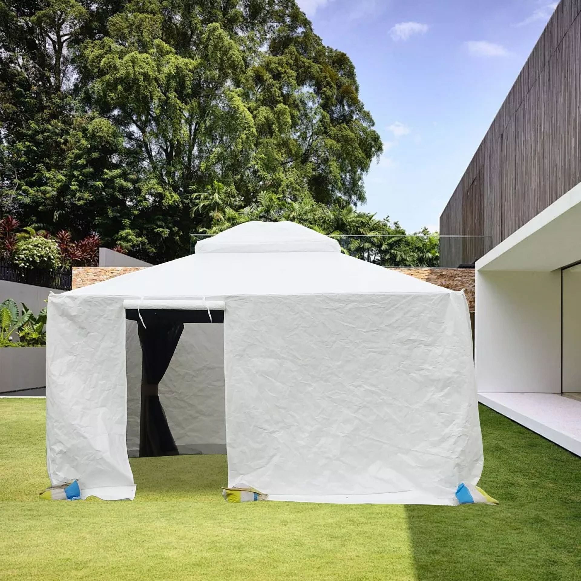 TOTAL 10' x 10' Waterproof Winter Gazebo Cover for Hardtop with Mesh ...