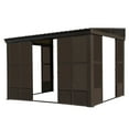 TOTAL 8' x 12' All-Season Sunroom, Wall-Mounted Gazebo Solarium with ...