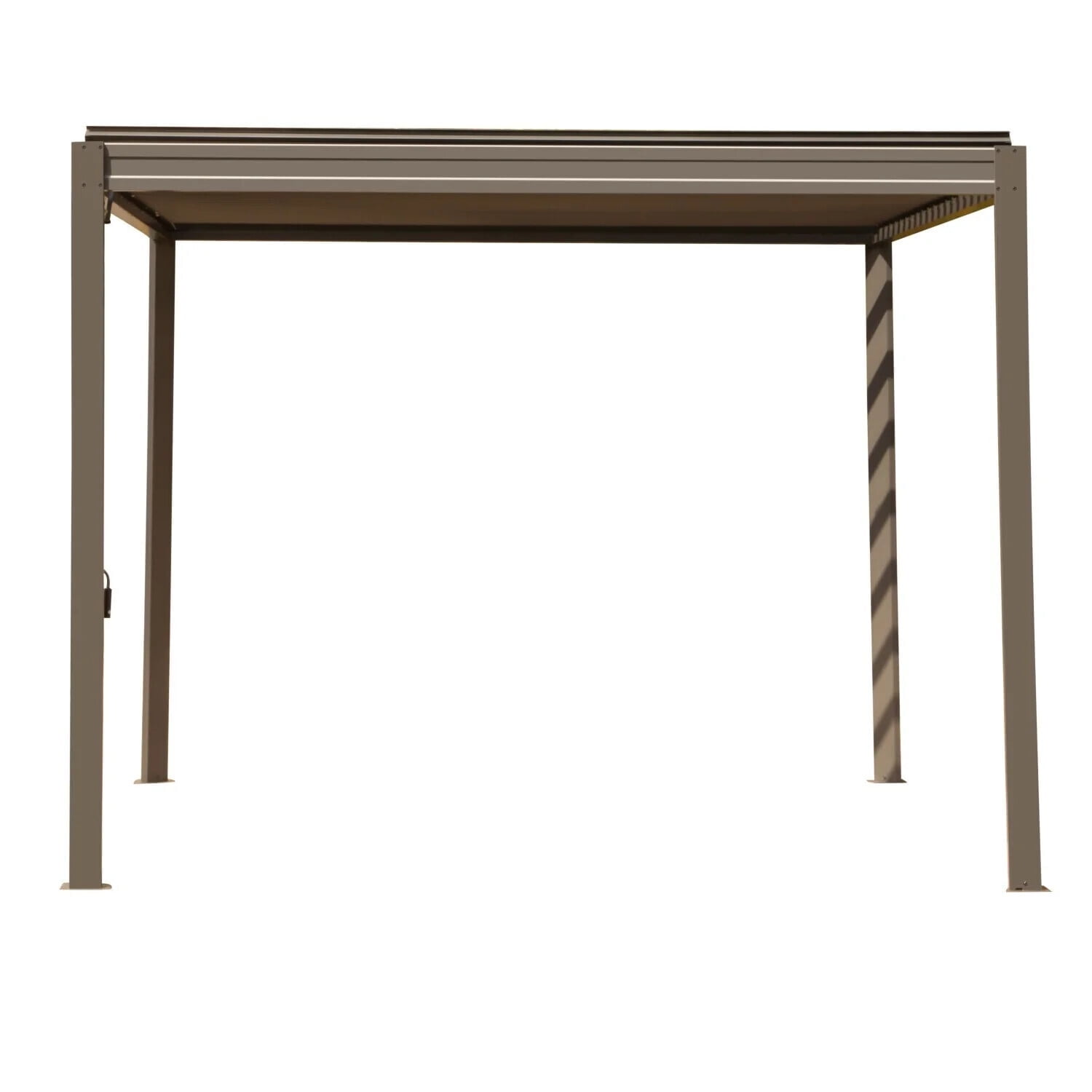 TOTAL Outdoor 10x10FT Louvered Pergola with Adjustable Steel Roof ...