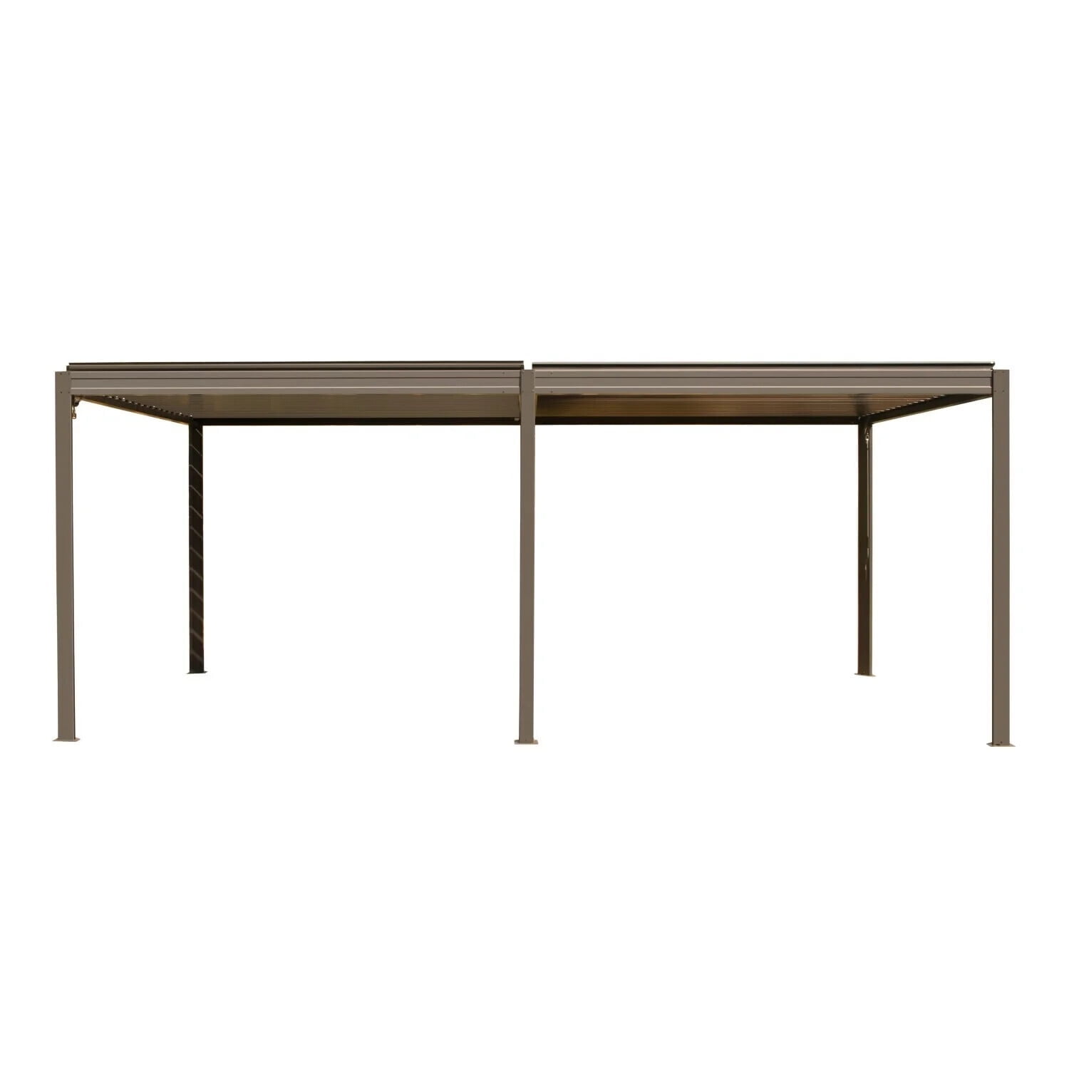 TOTAL Outdoor 10x20FT Louvered Pergola with Adjustable Steel Roof ...