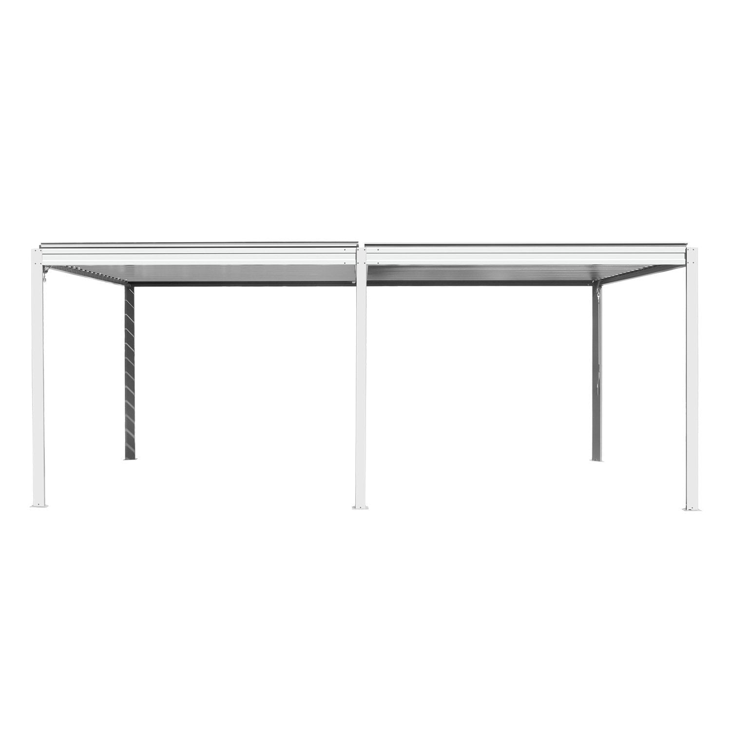 TOTAL Outdoor 10x20FT Louvered Pergola with Adjustable Steel Roof ...