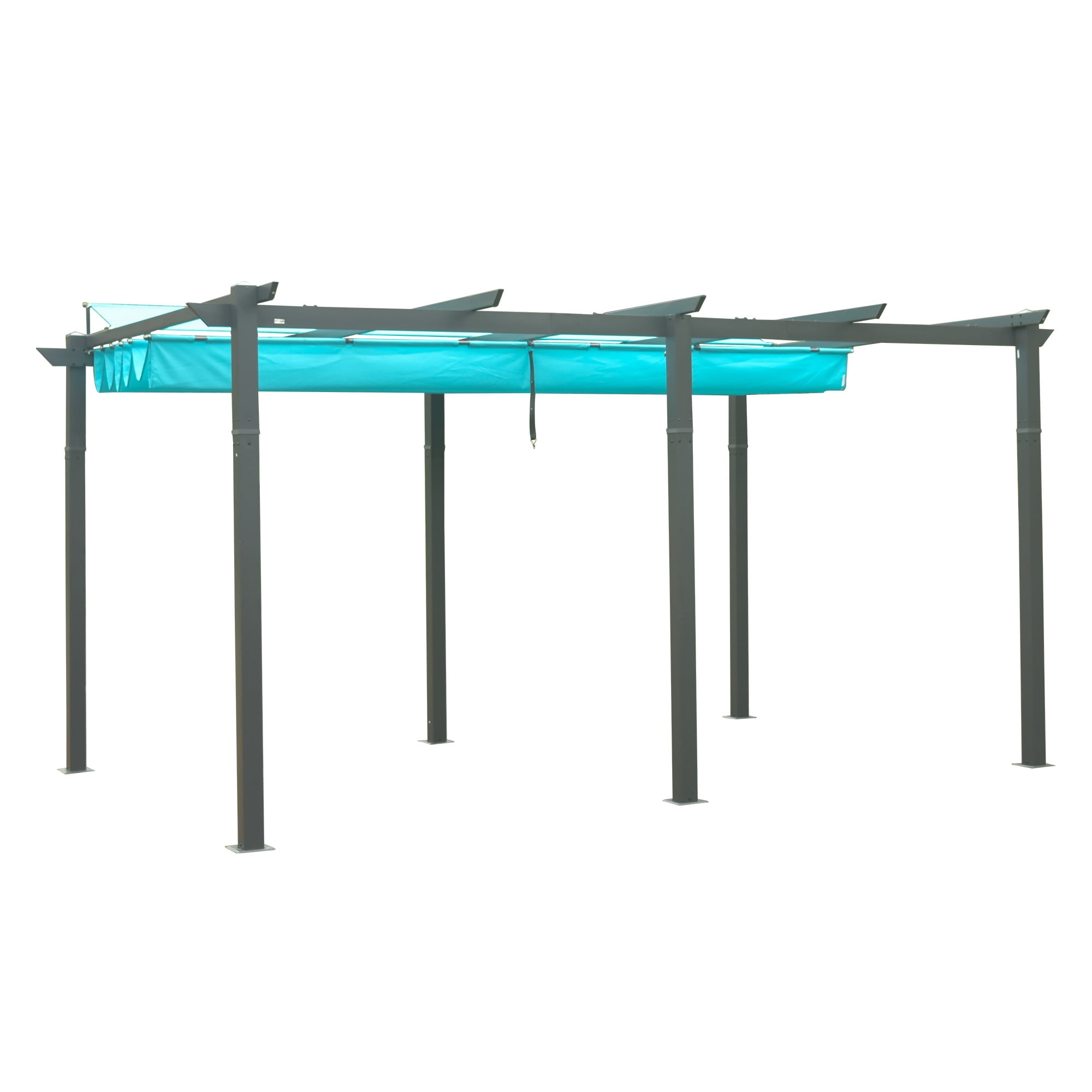 TOTAL Outdoor 11’ X 16’ Outdoor Retractable Pergola with Weather ...