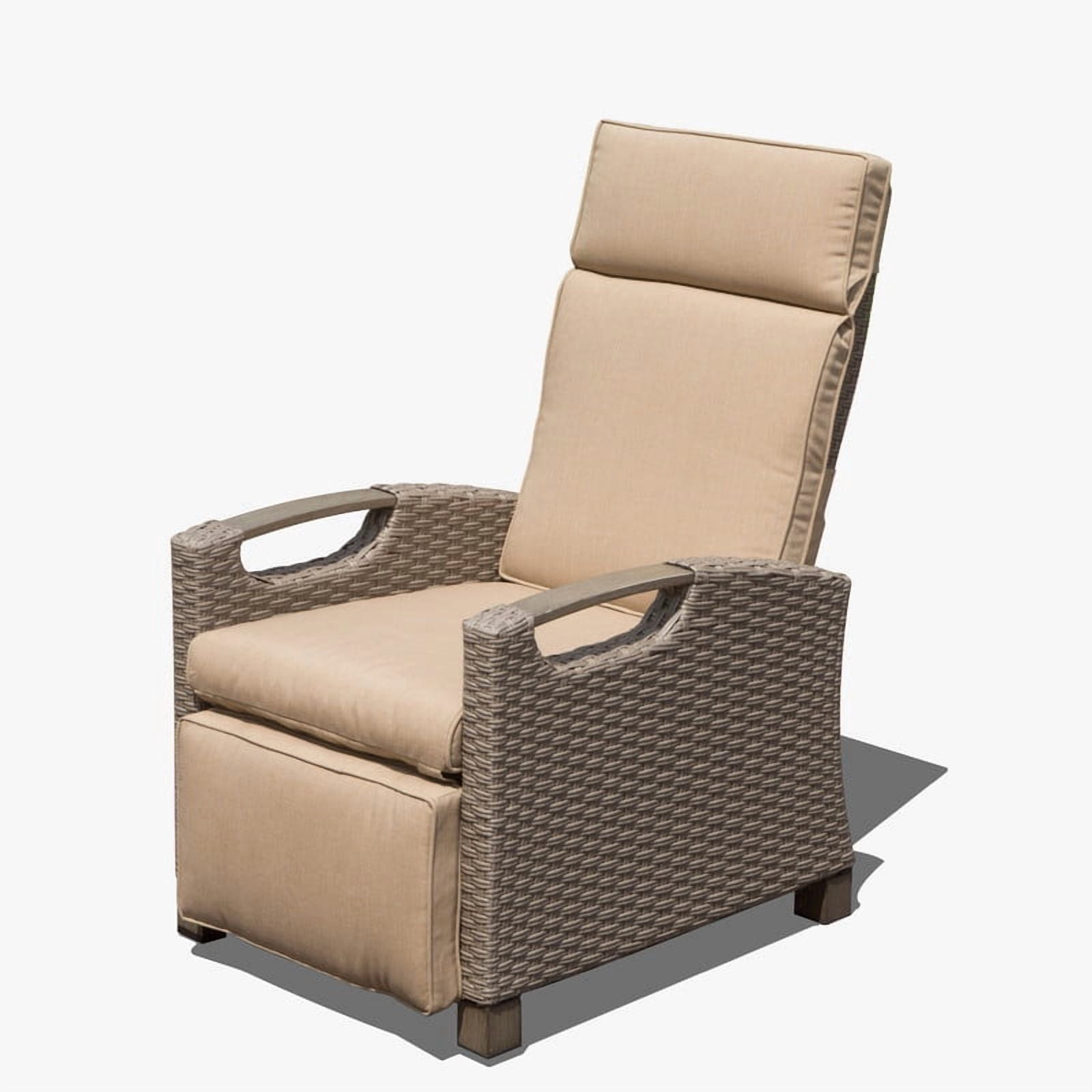 TOTAL Outdoor Reclining Chairs with Extended Footrest, Adjustable Patio ...