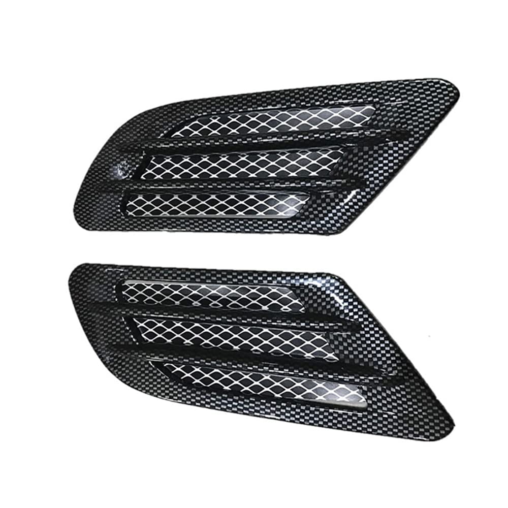 TOTMOX Universal Black/Chrome/Carbon Fiber RRF12 Car Air Flow Fender ...